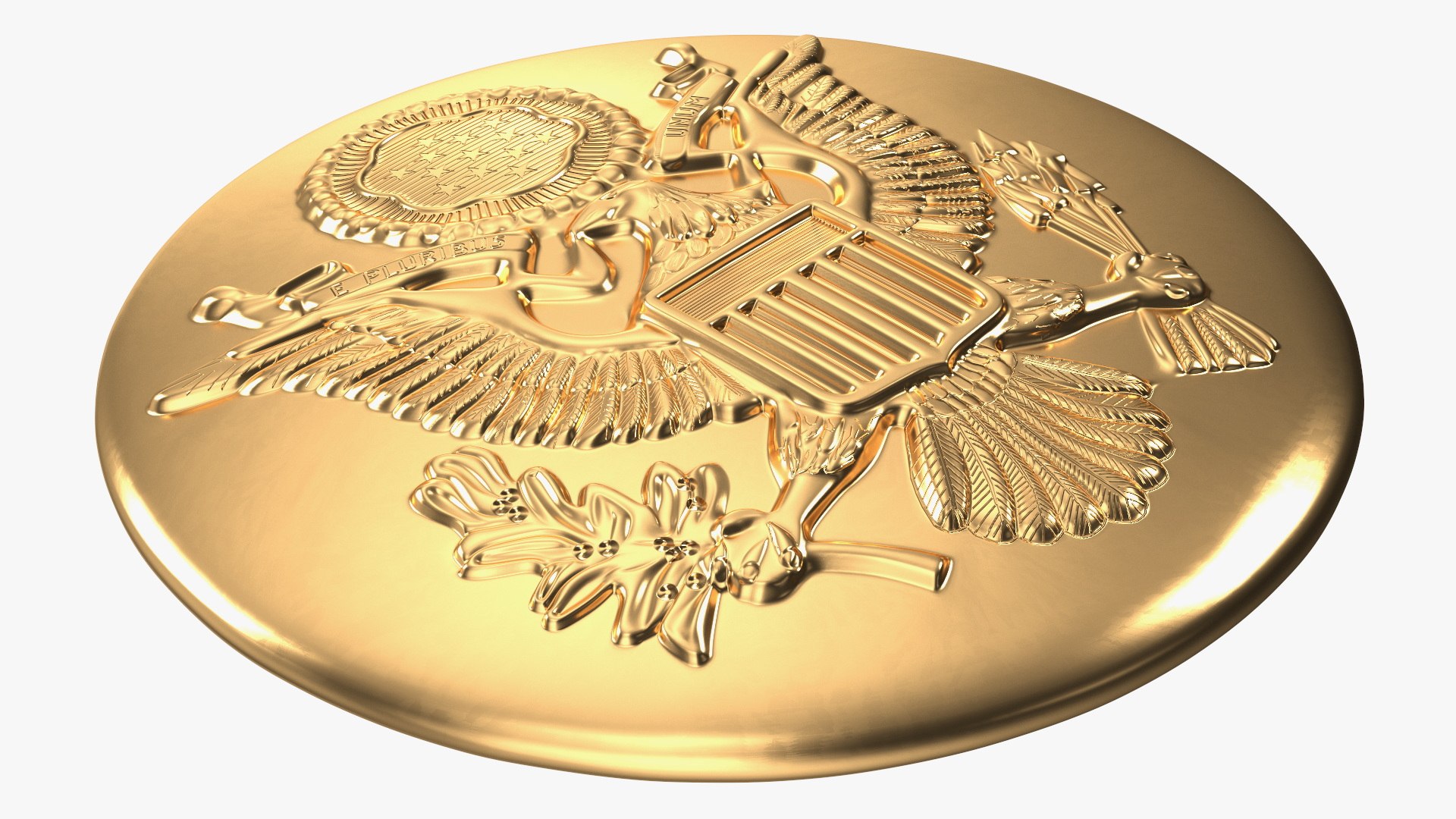 Round Gold Cockade 3D - TurboSquid 2164106