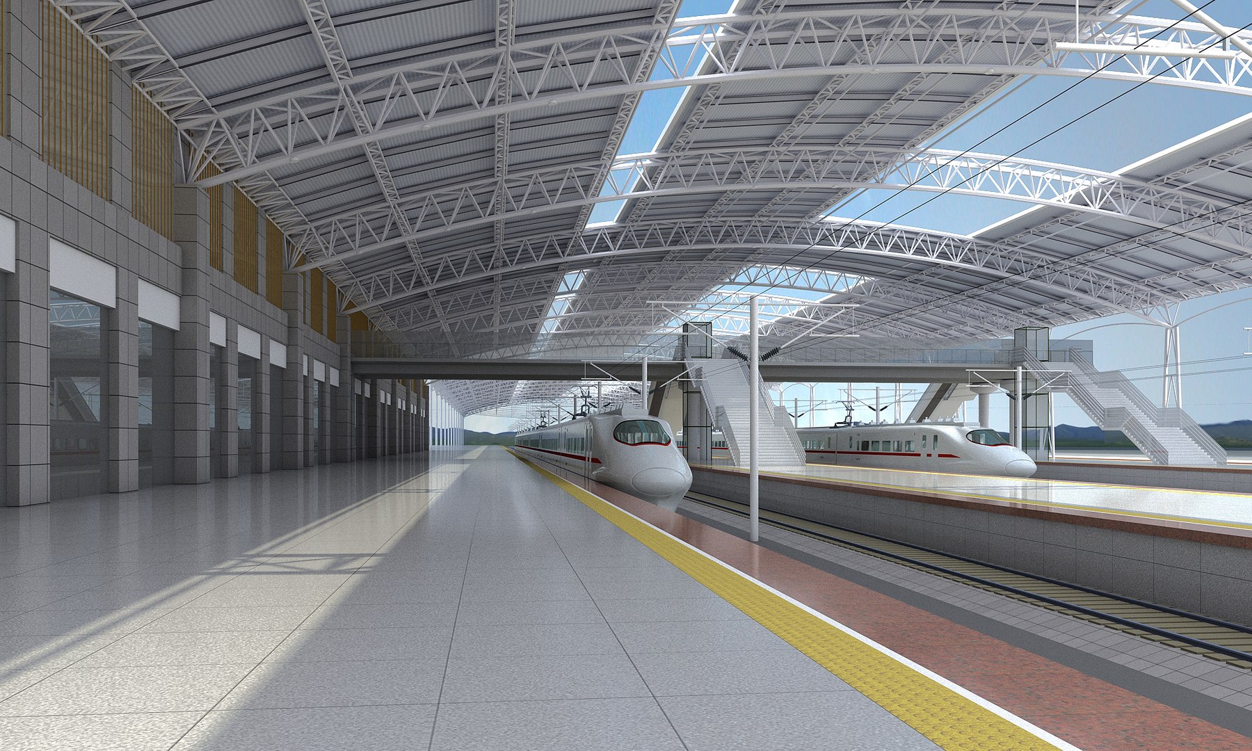 Train Station 02 3D Model - TurboSquid 2337347