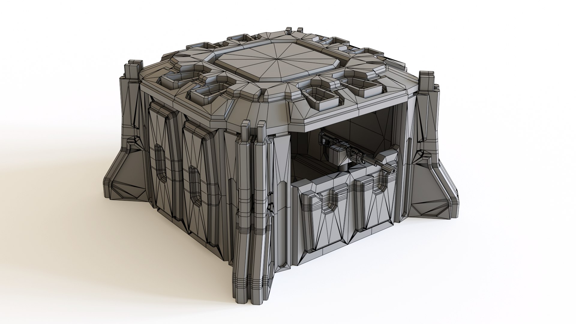 3D Military Pillbox Tabletop Scenery Model - TurboSquid 1570357