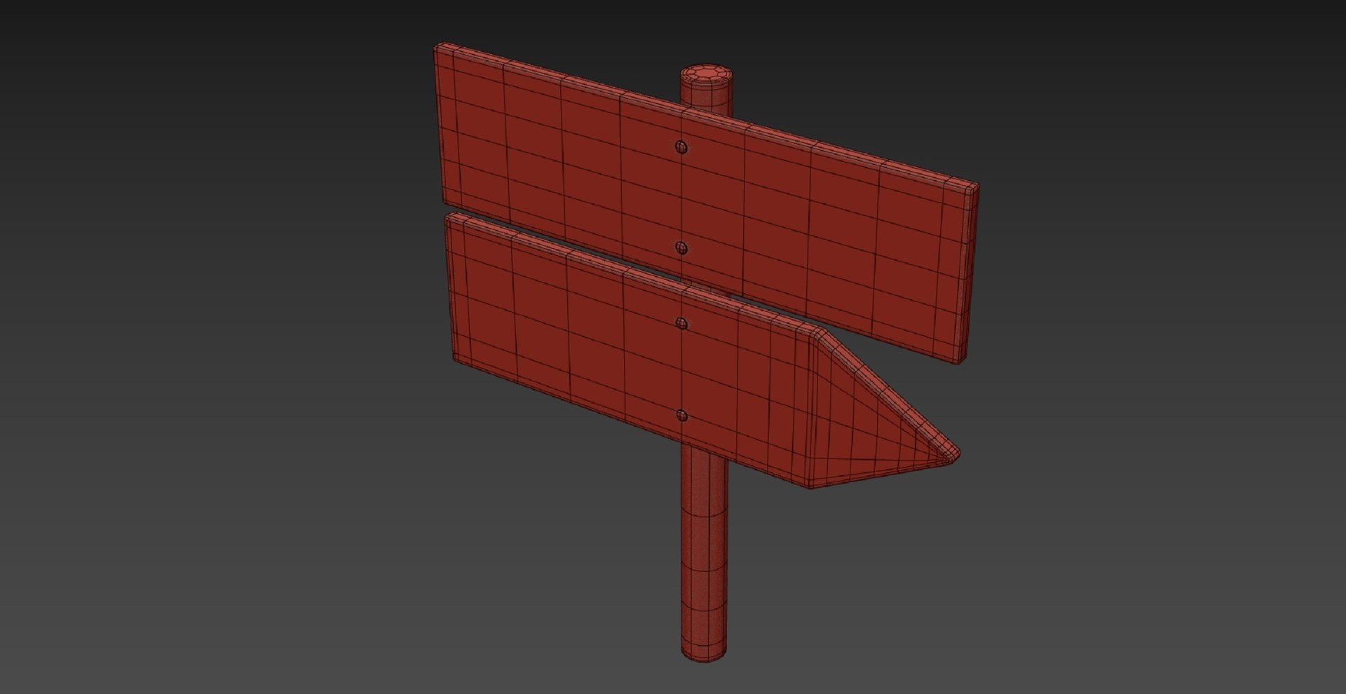 3D Wood Signboard model - TurboSquid 1855301