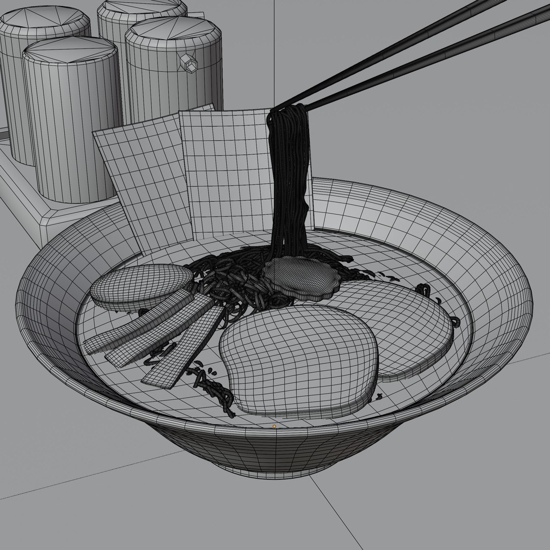 3D Ramen High Poly And Low Poly Model - TurboSquid 1932620