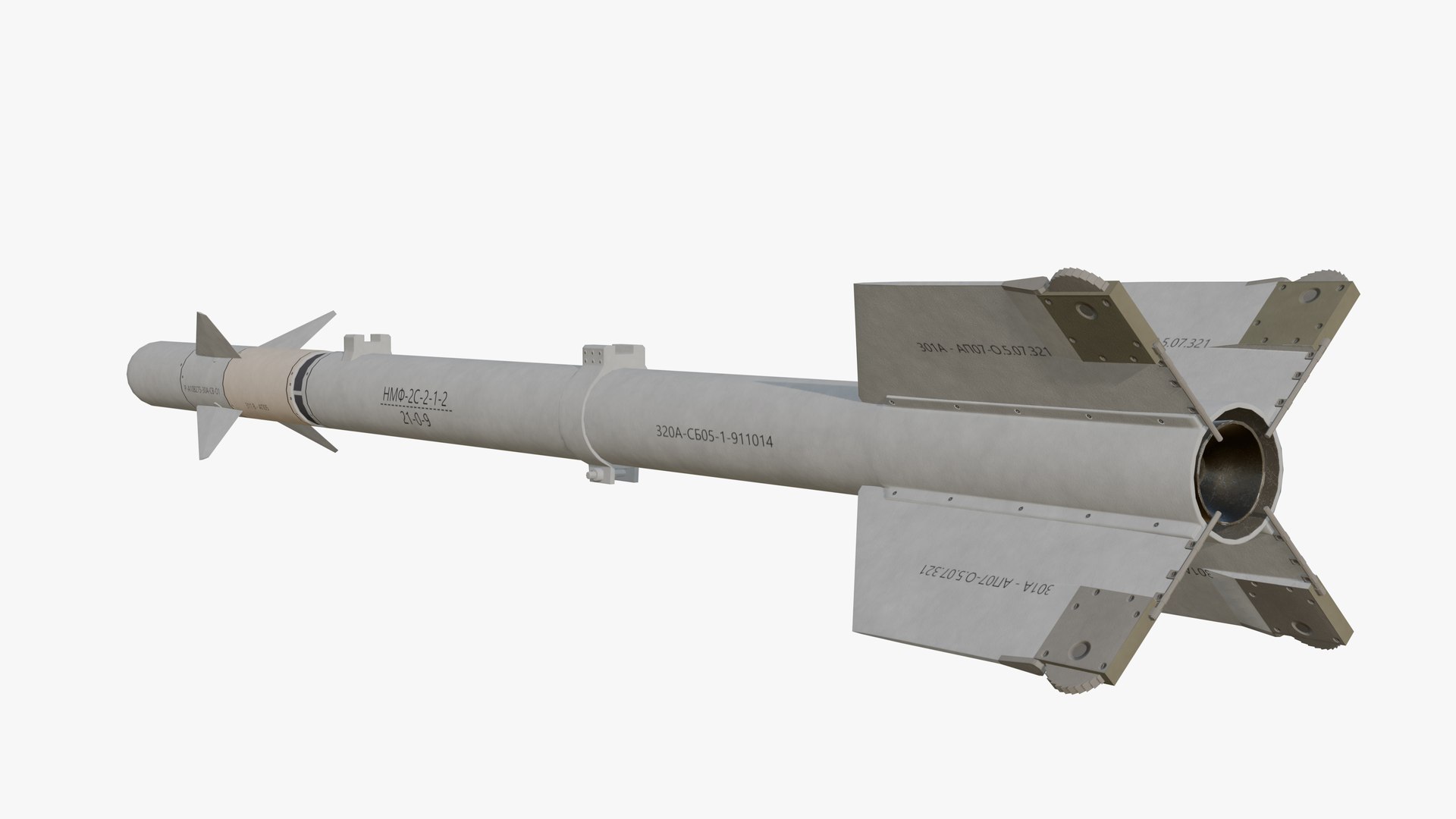 R3-S Soviet Air To Air Missile Game Ready Model PBR 3D Model ...