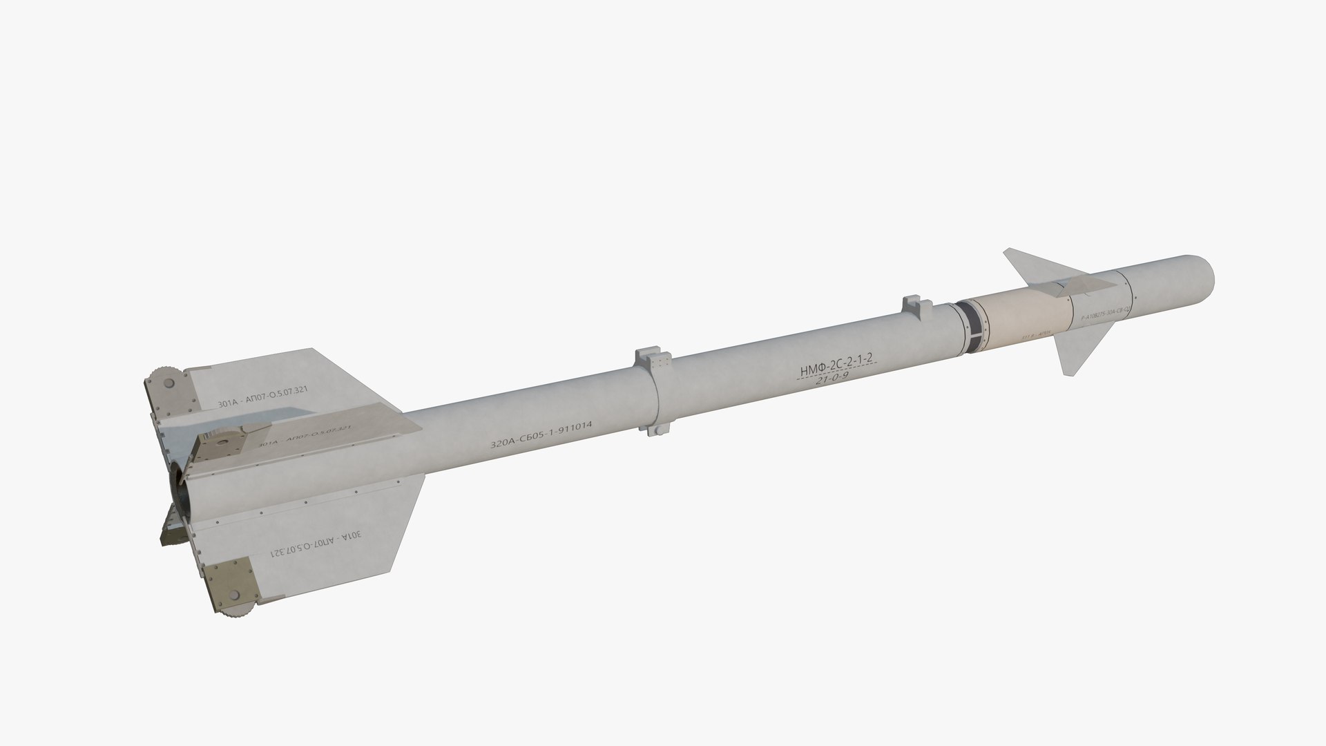 R3-S Soviet Air To Air Missile Game Ready Model PBR 3D Model ...