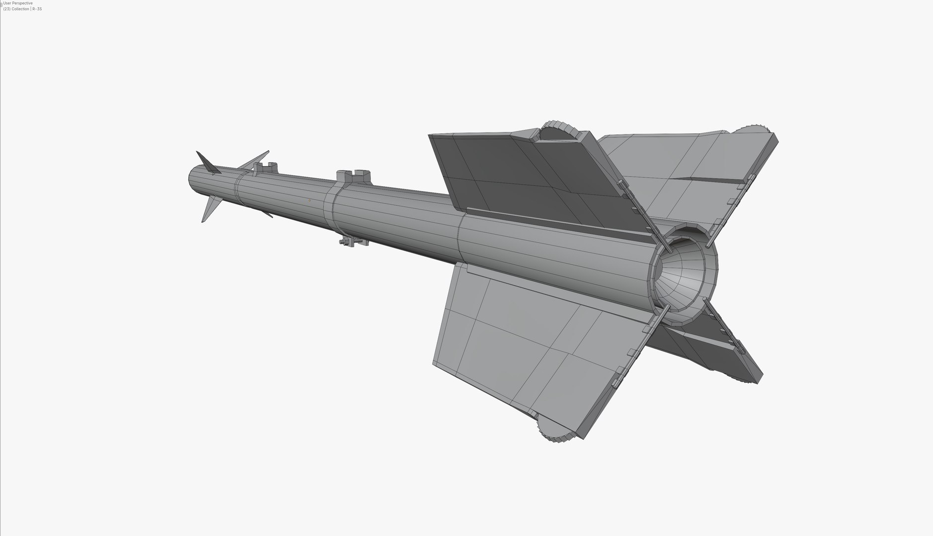 R3-S Soviet Air To Air Missile Game Ready Model PBR 3D Model ...