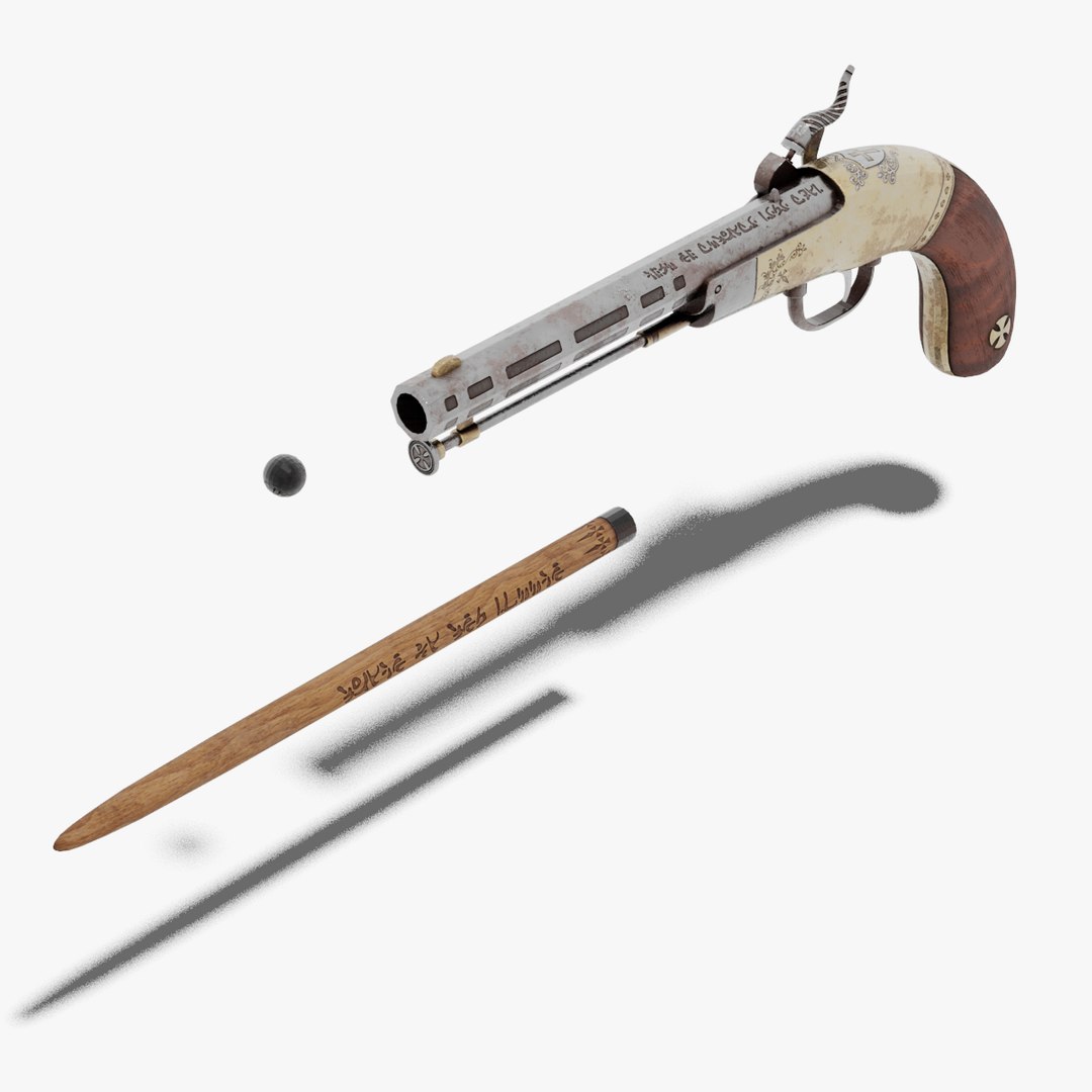 3D OB 00 01 Vampire Hunter Auxiliary Pistol - TurboSquid 1978129