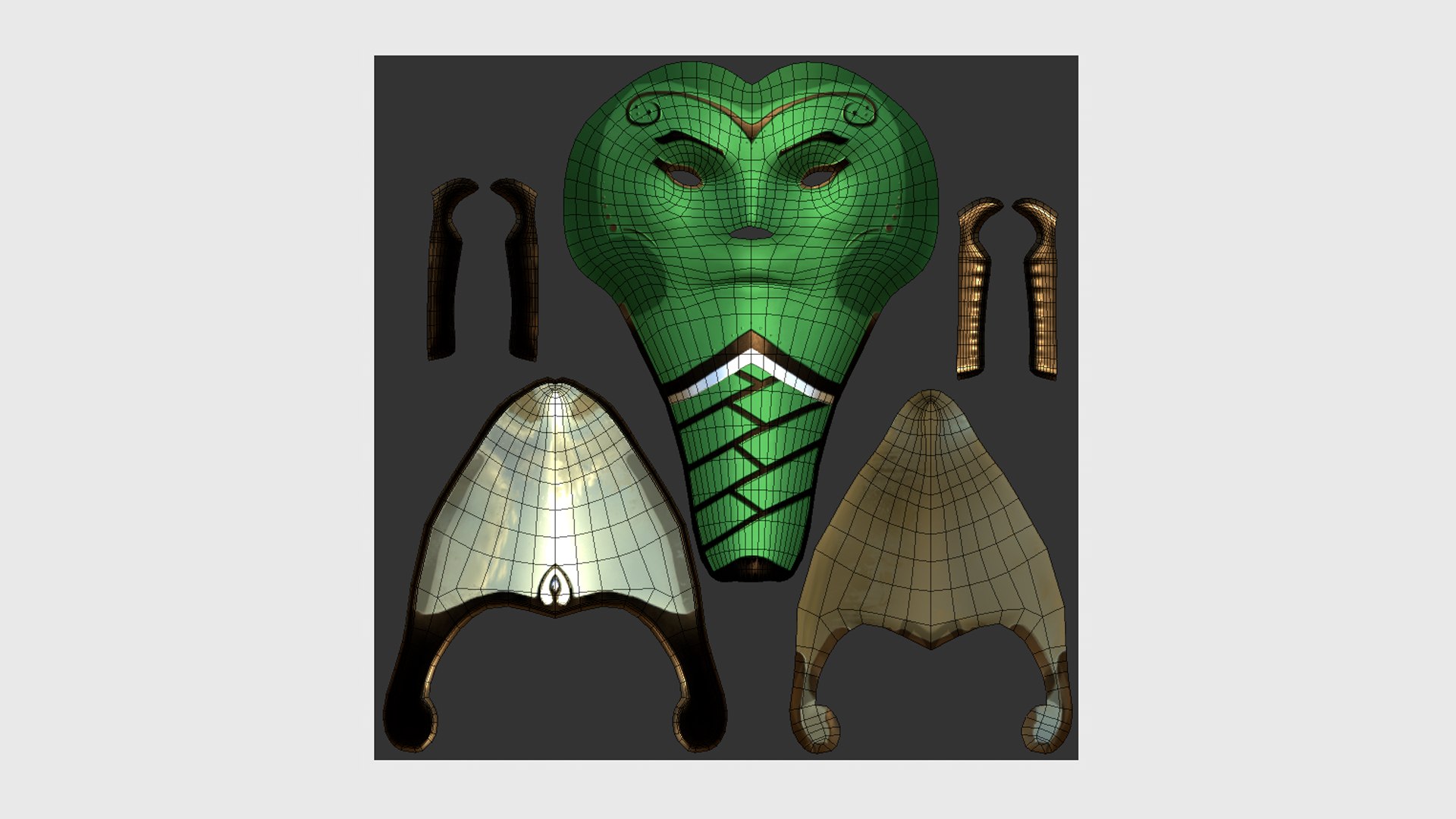 Osiris Mask A05 - Egyptian Gods Character Clothing 3D Model ...