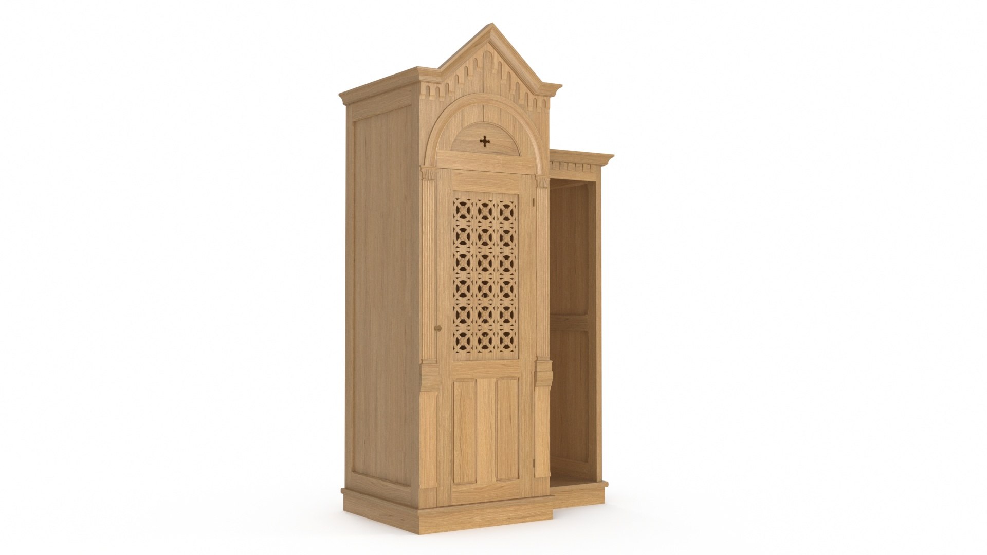 Confessional Oak Wood 3D Model - TurboSquid 2238366