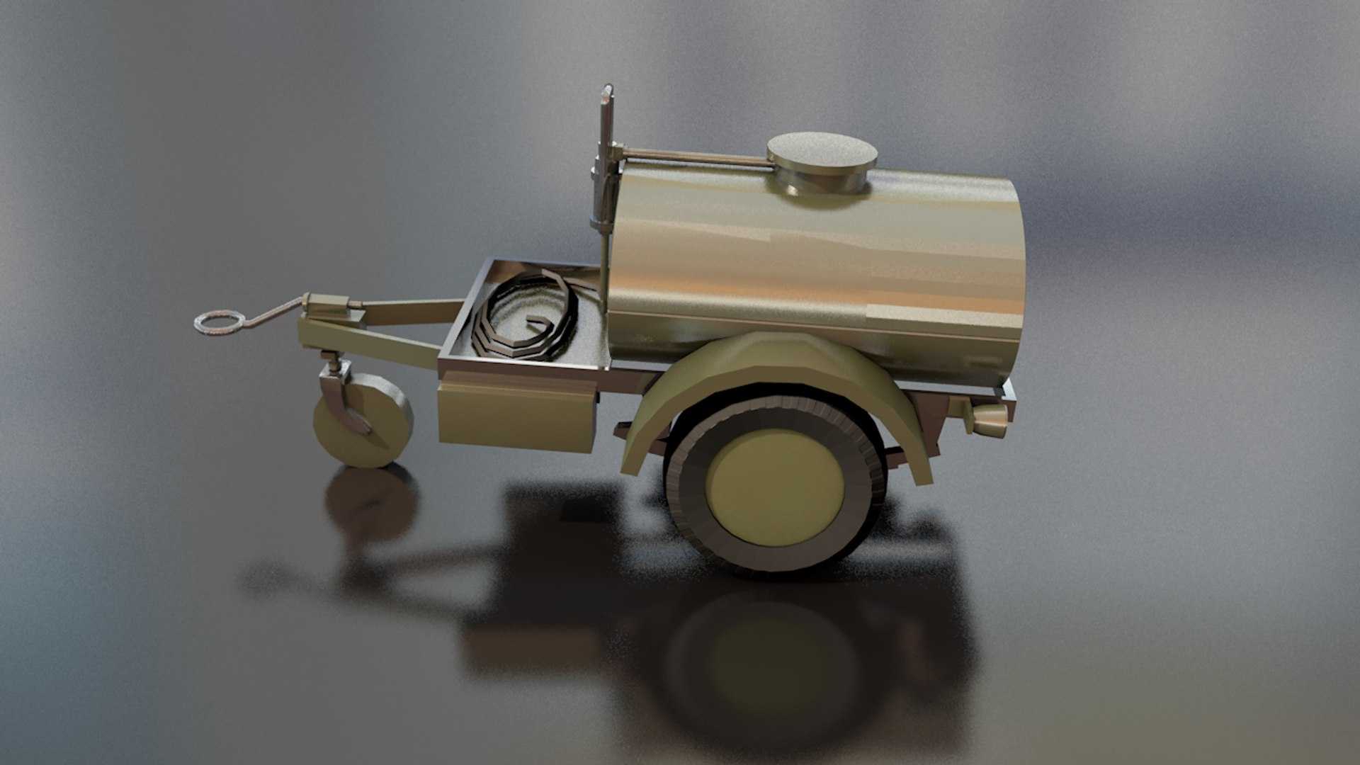 3D Military Trailer Water Tank - TurboSquid 1446202