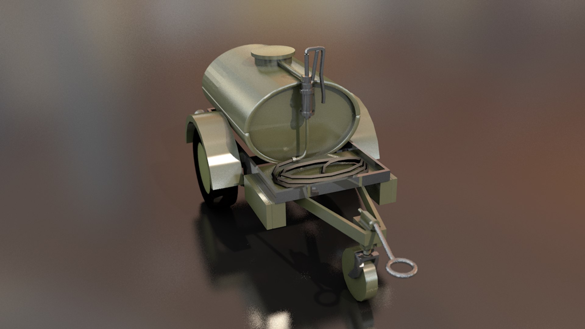 3D Military Trailer Water Tank - TurboSquid 1446202