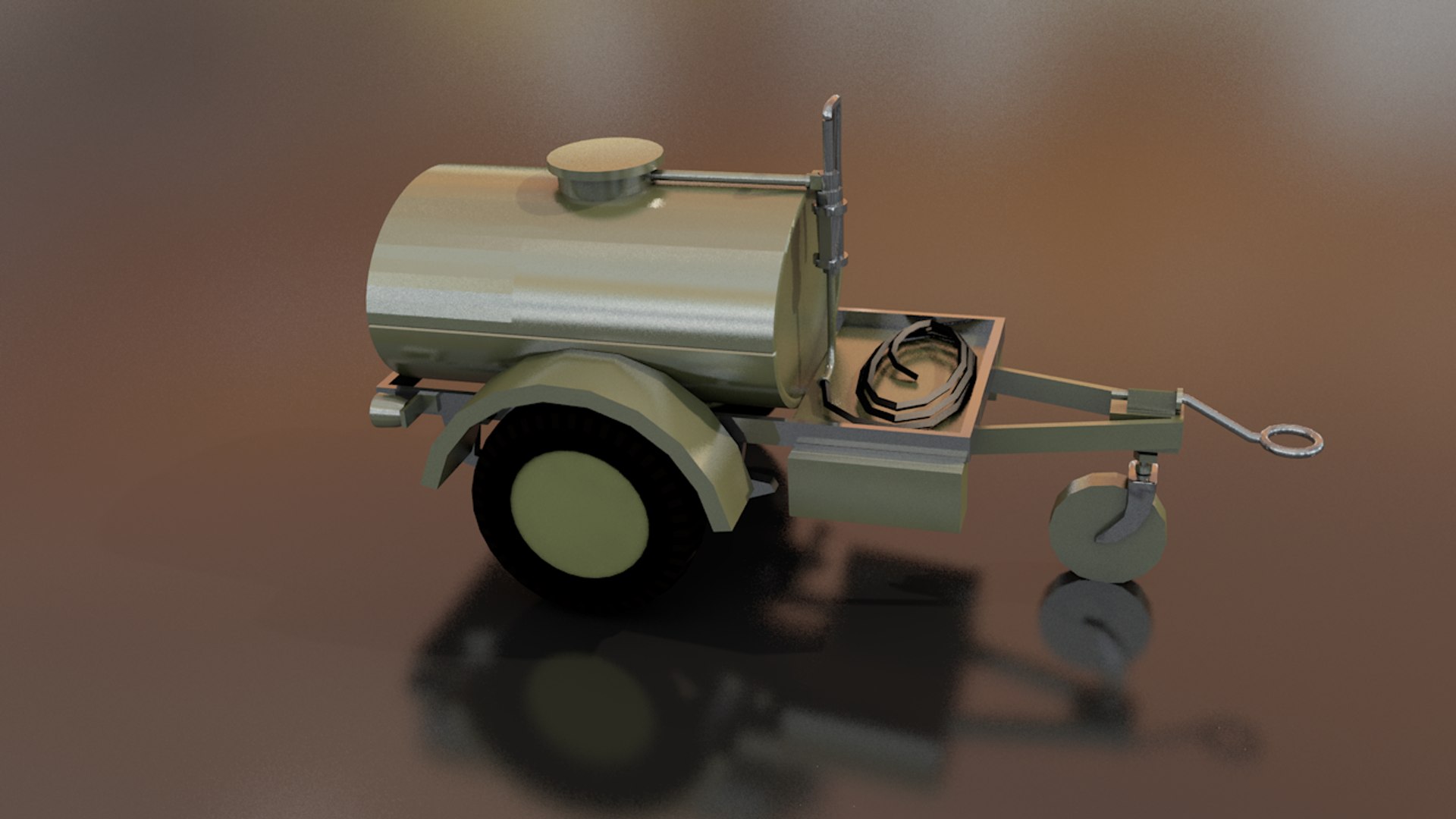 3D Military Trailer Water Tank - TurboSquid 1446202