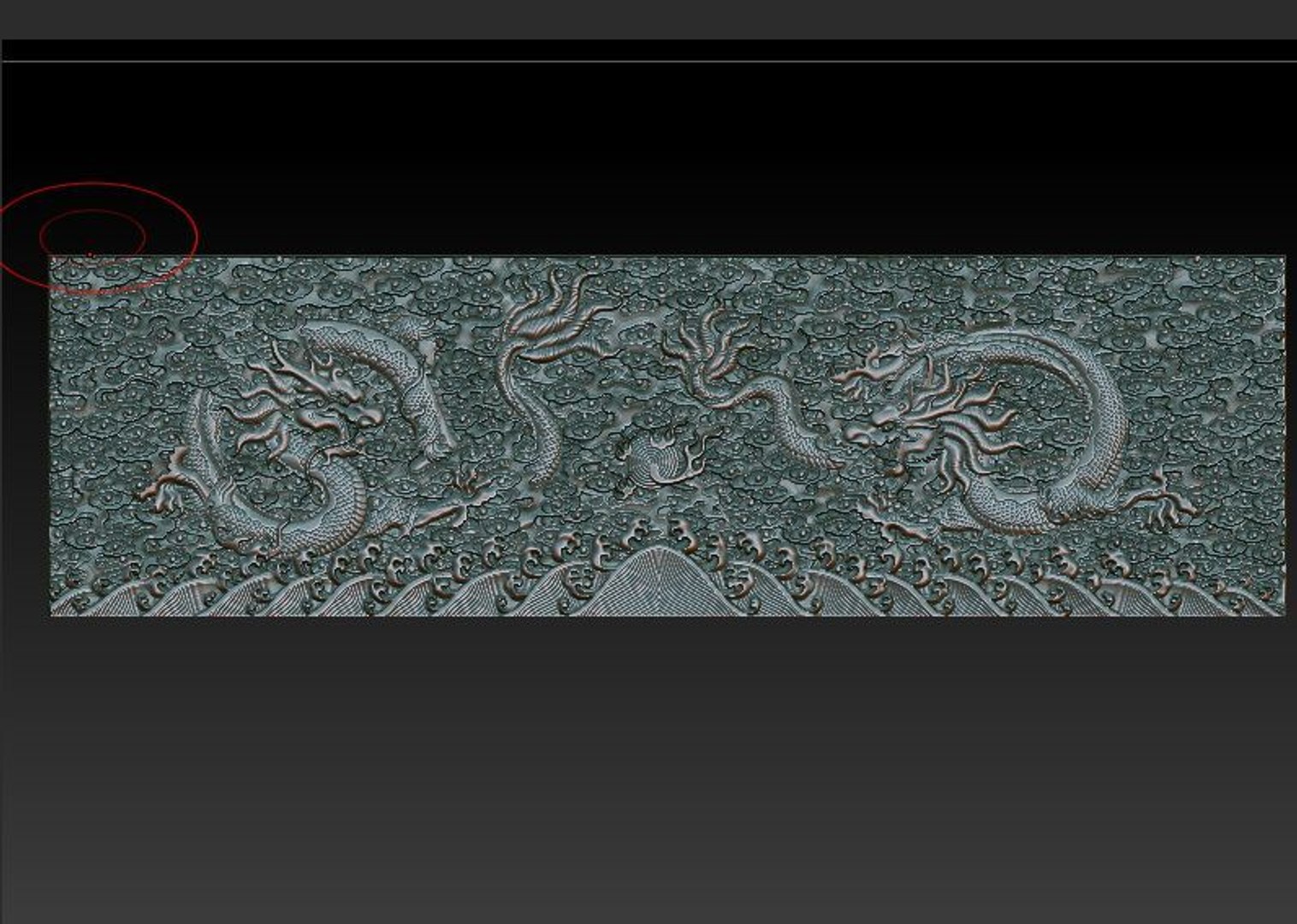 3d model china dragon frolic sea