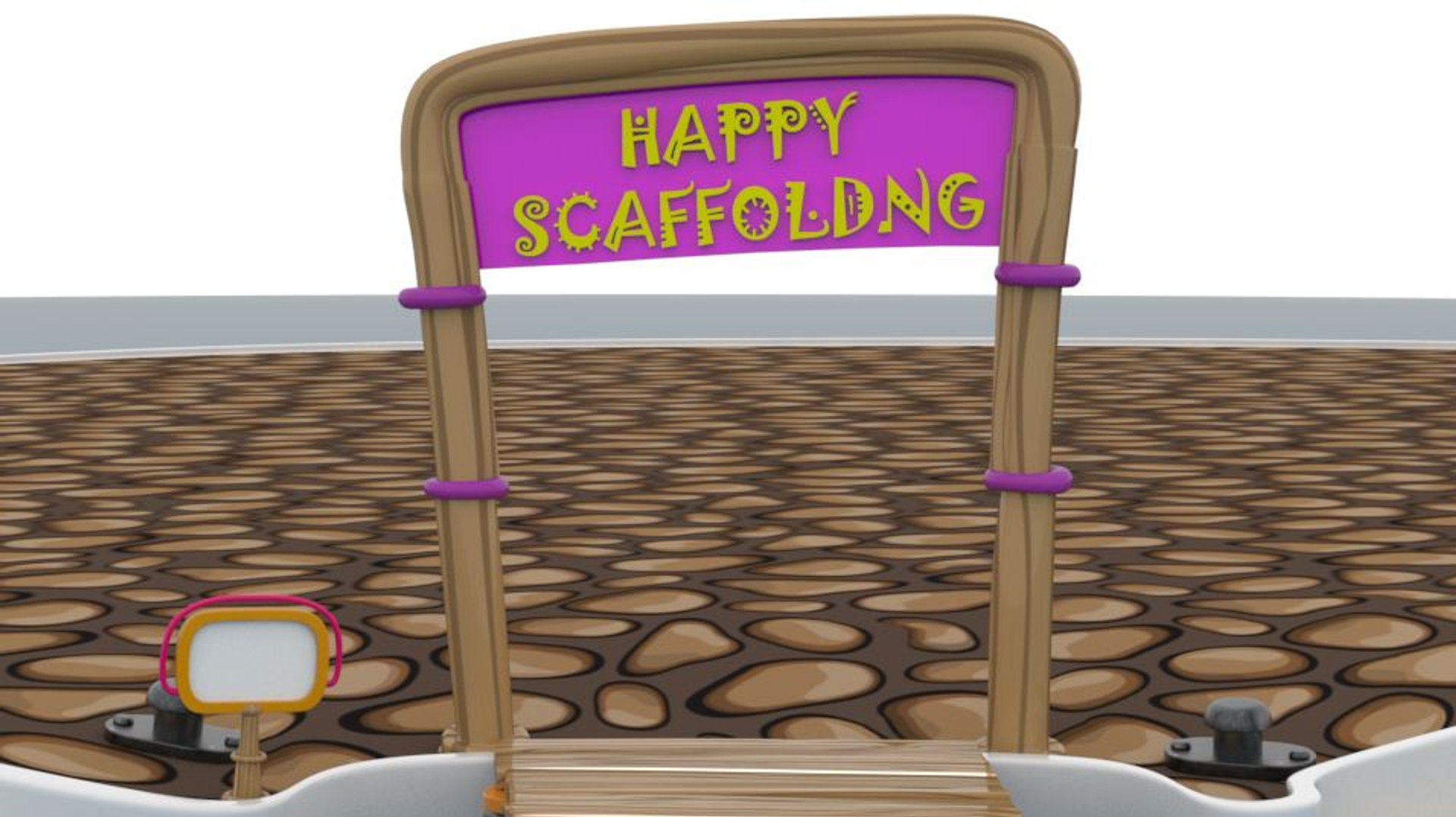 3D cartoon sea scaffold - TurboSquid 1395243