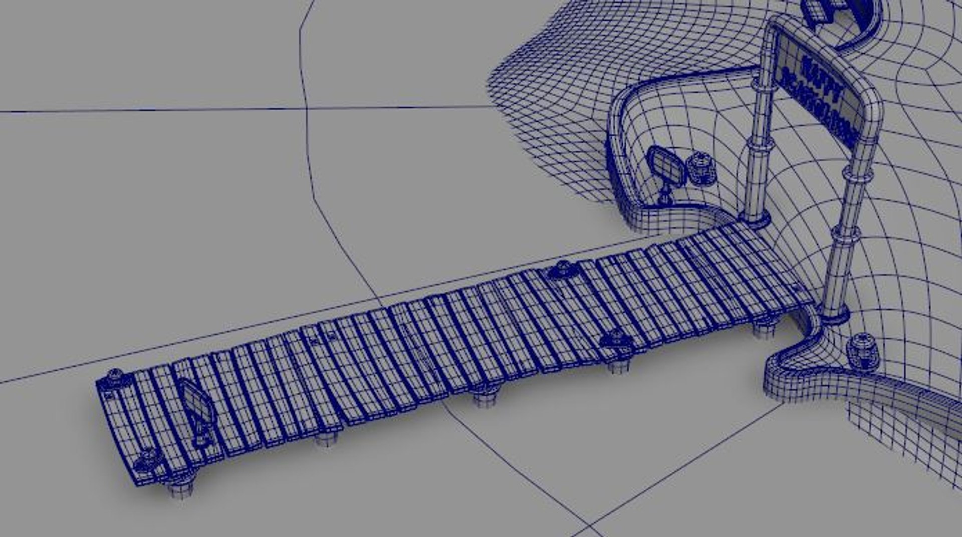 3D cartoon sea scaffold - TurboSquid 1395243