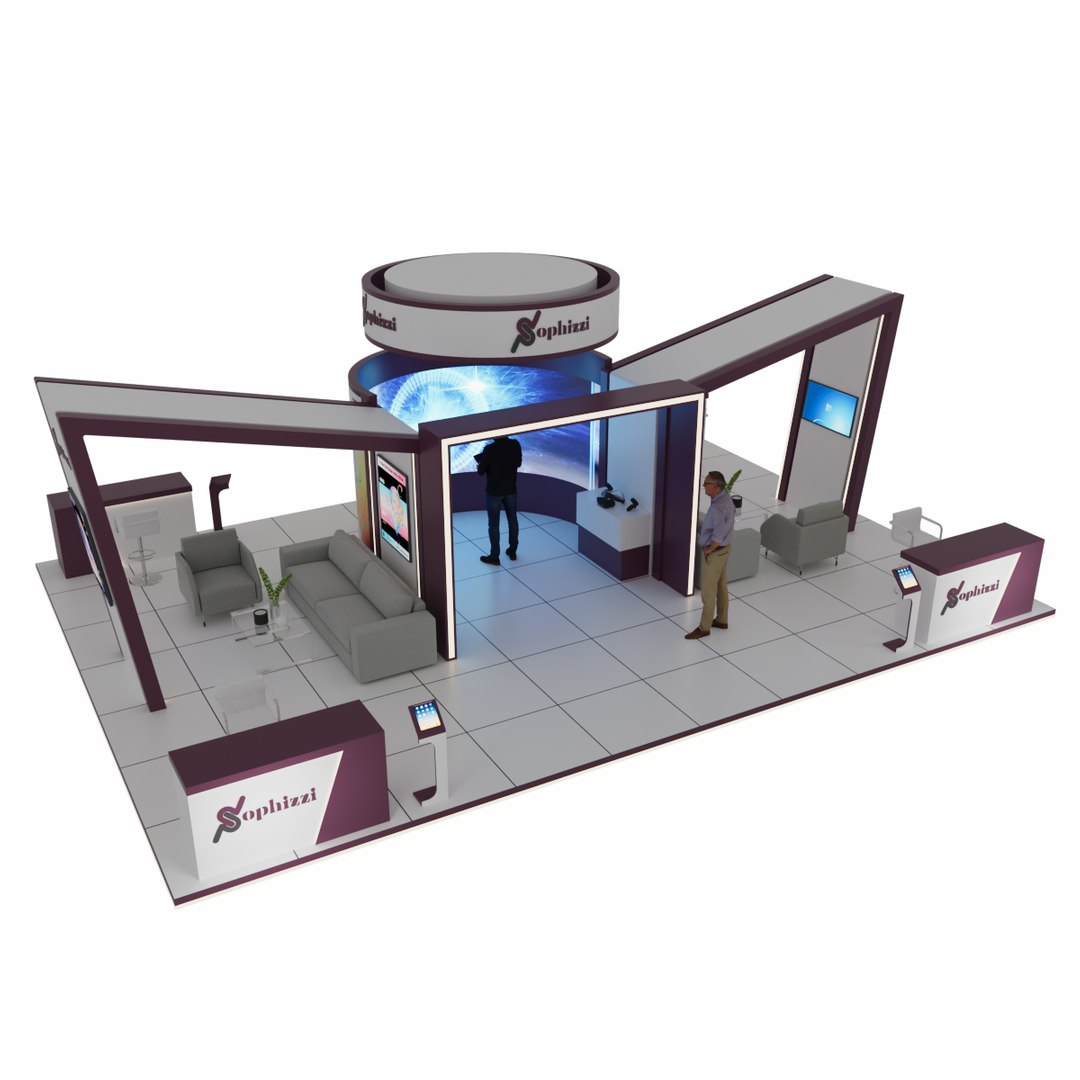 Exhibition Booth 3D Model - TurboSquid 2235133