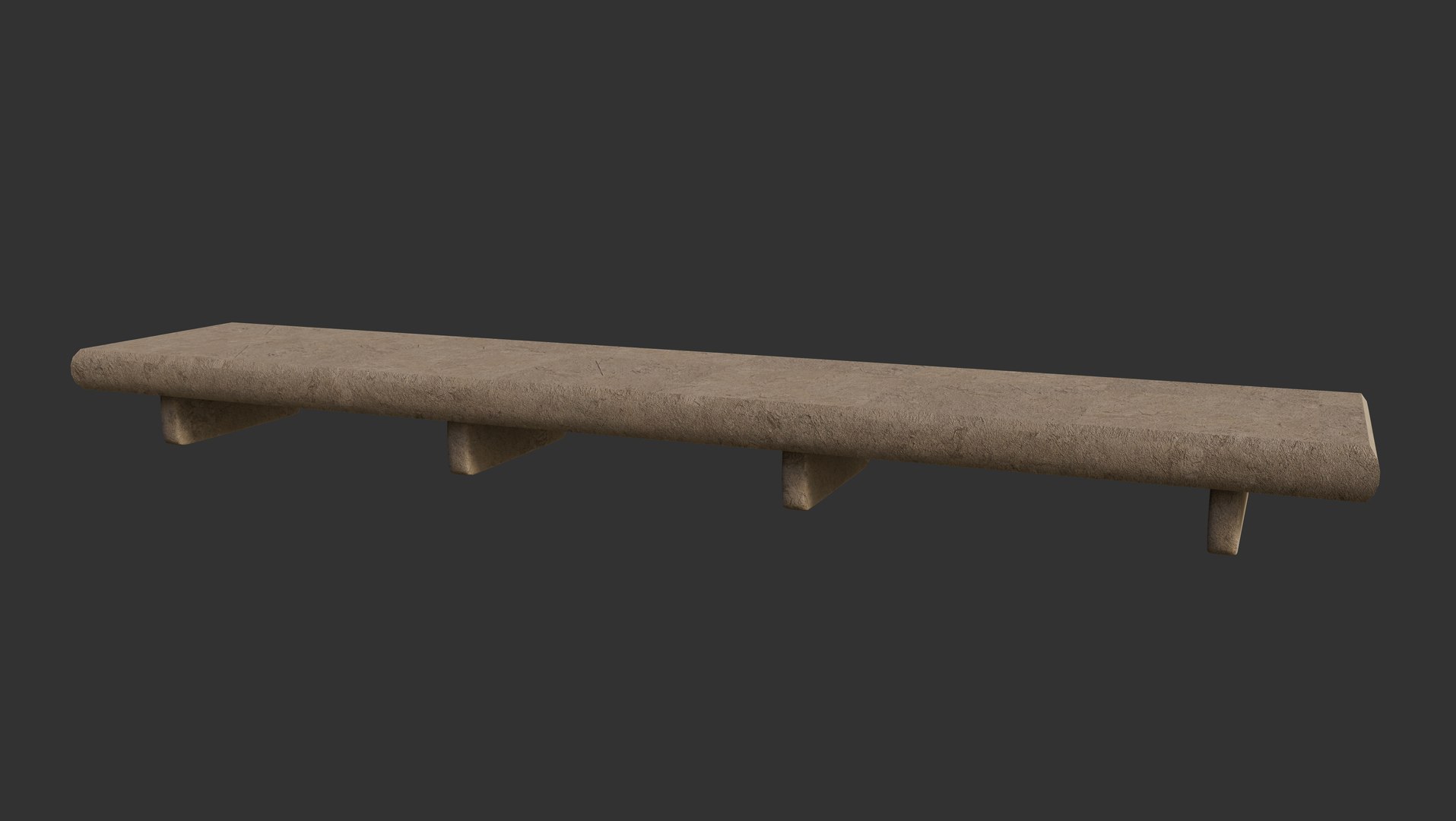 Free 3D Stone Long Bench - TurboSquid 2357340