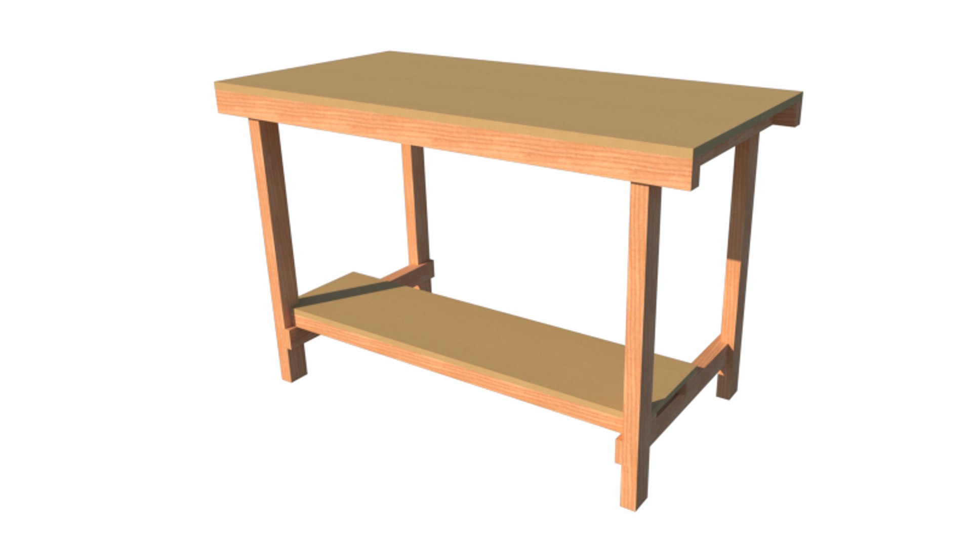 3D Workbench Carpenter Table Model - TurboSquid 1869107
