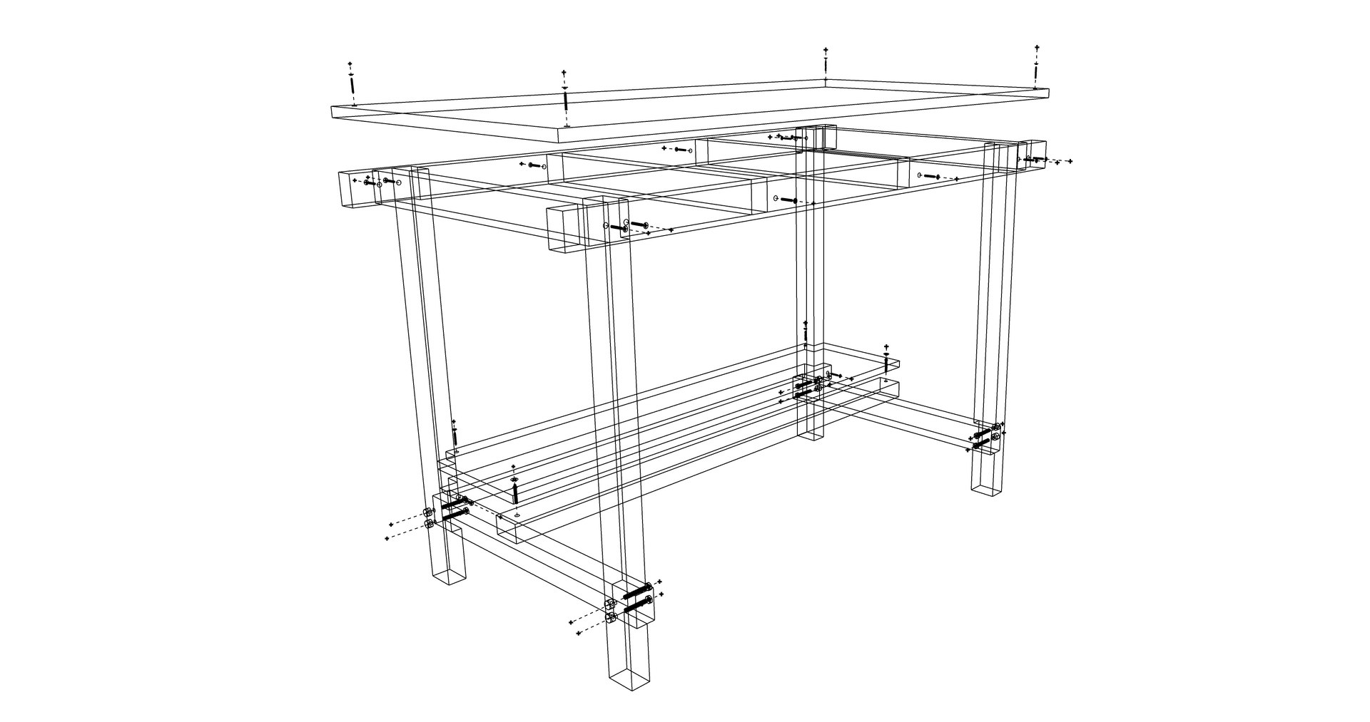 3D Workbench Carpenter Table Model - TurboSquid 1869107