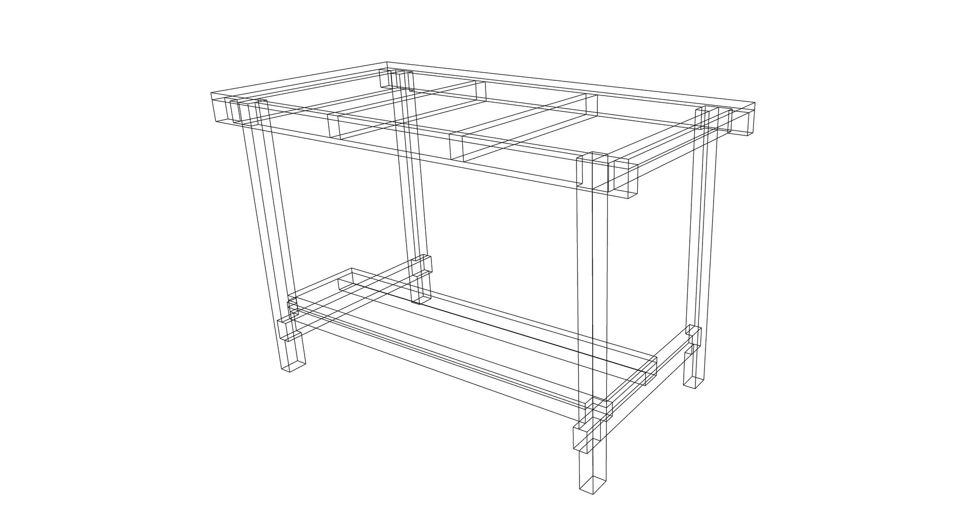 3D Workbench Carpenter Table Model - TurboSquid 1869107