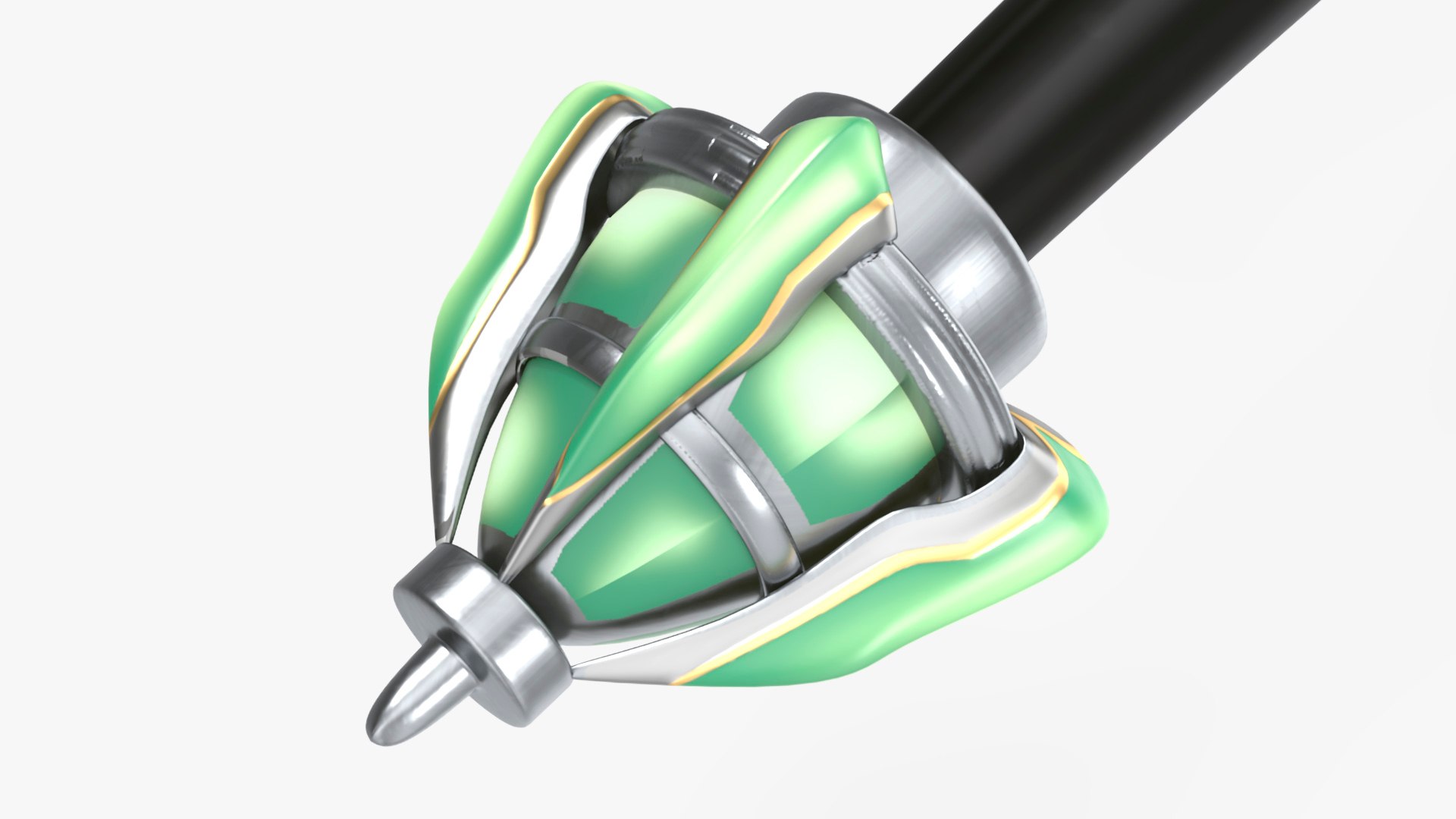 Futuristic Green Sword With Spikes 3D Model - TurboSquid 2230768