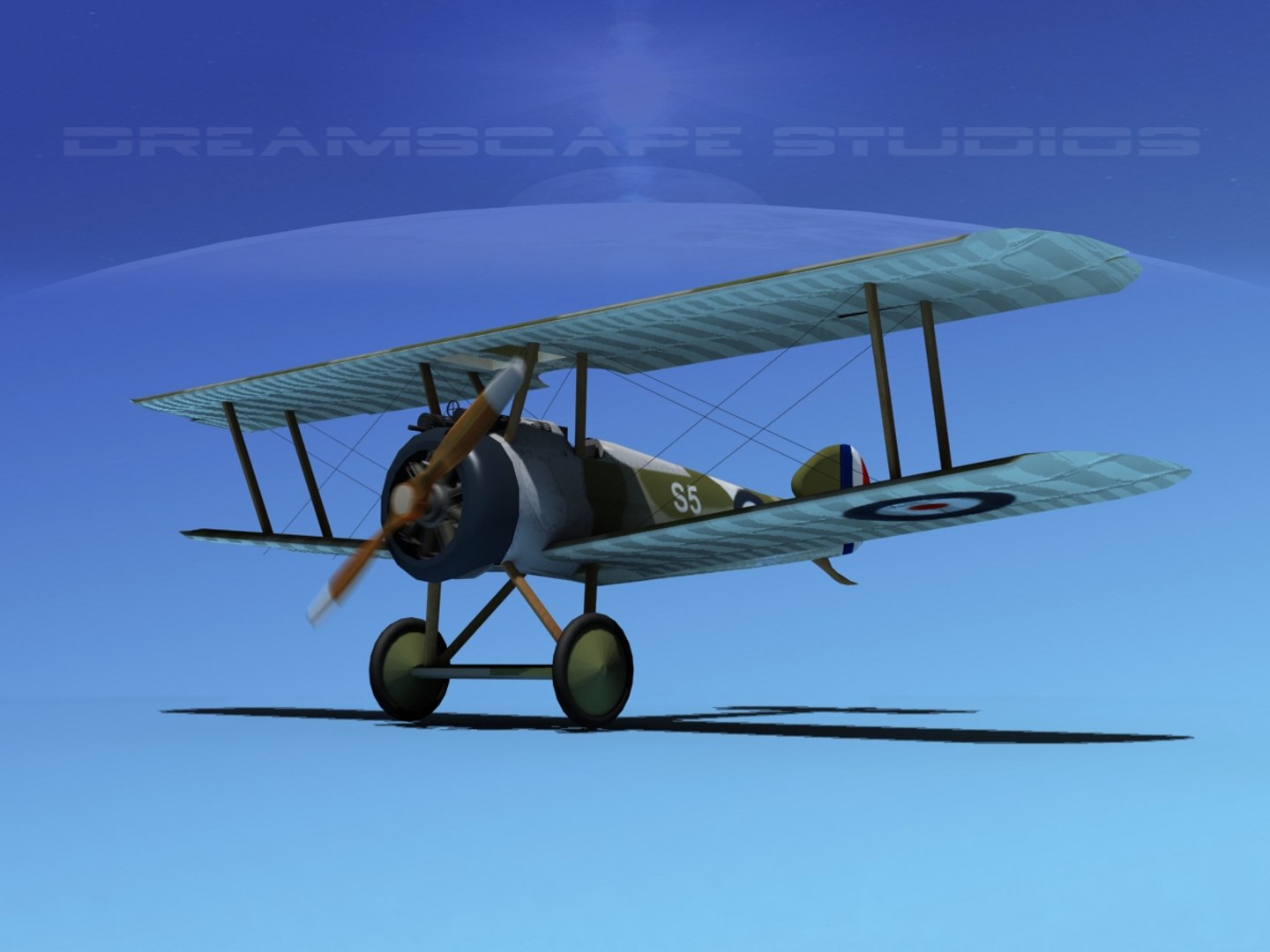 3d Sopwith Camel Fighter Model