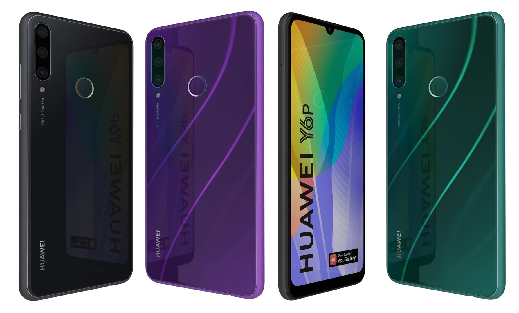 3D huawei y6p colors model - TurboSquid 1583049
