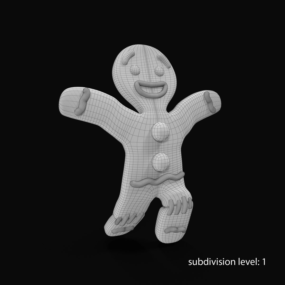 Gingerbread Man Rigged 3d Model