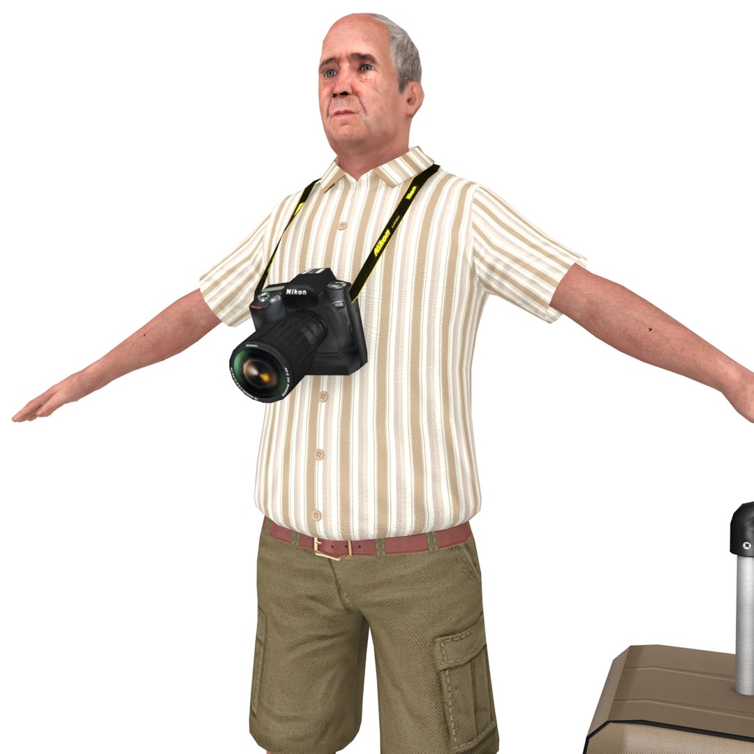 3D Model Tourist Man - TurboSquid 1306044