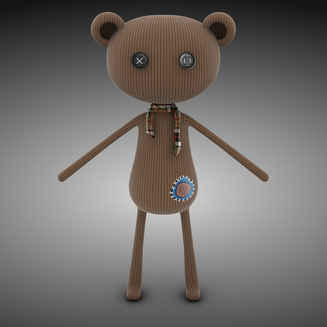 bear puppet 3d obj