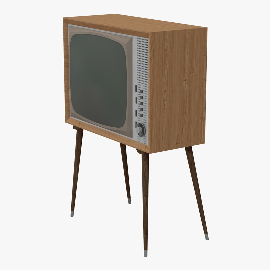 retro tv 2 3d model