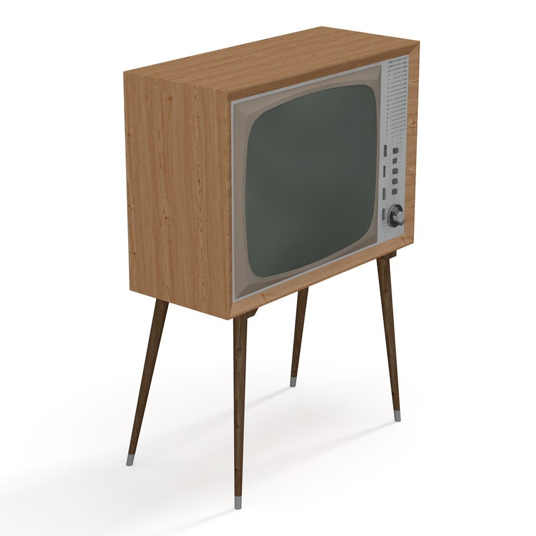 retro tv 2 3d model