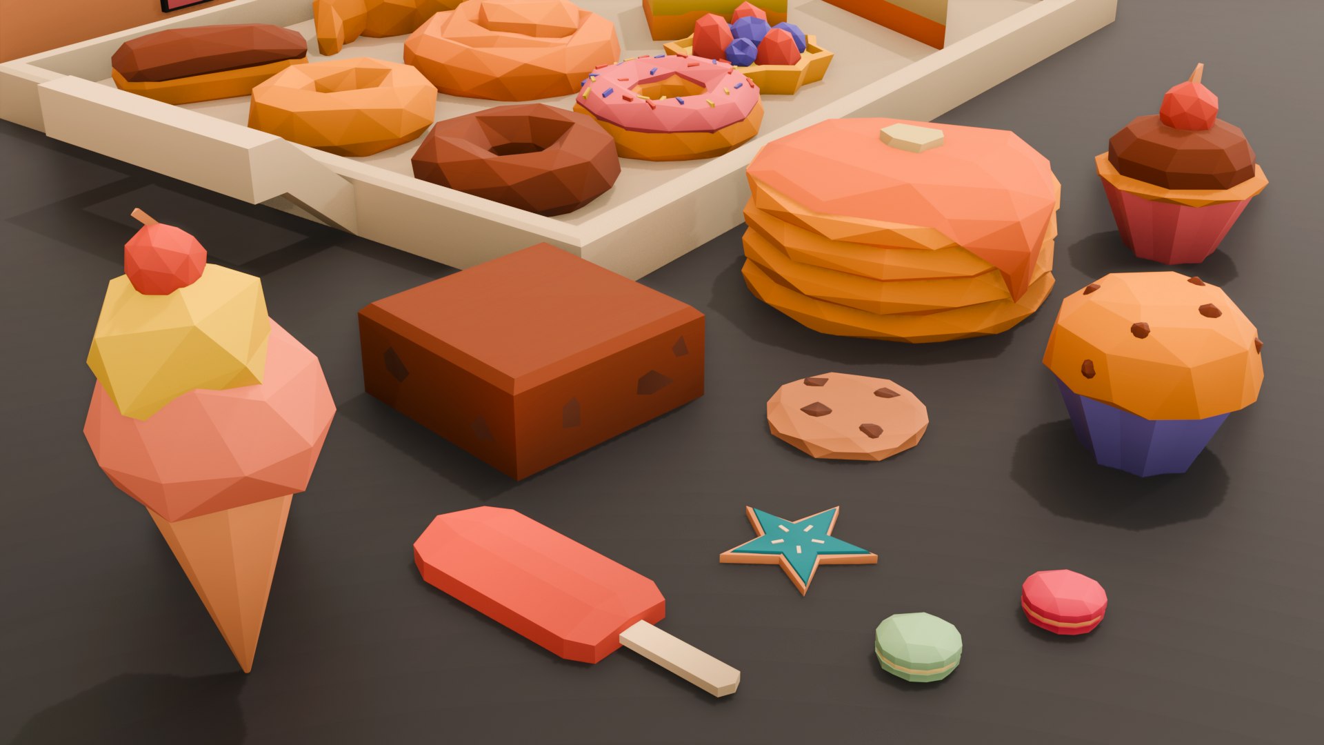 3D Model Bakery Pack -30 Assets Low Poly - TurboSquid 2399522