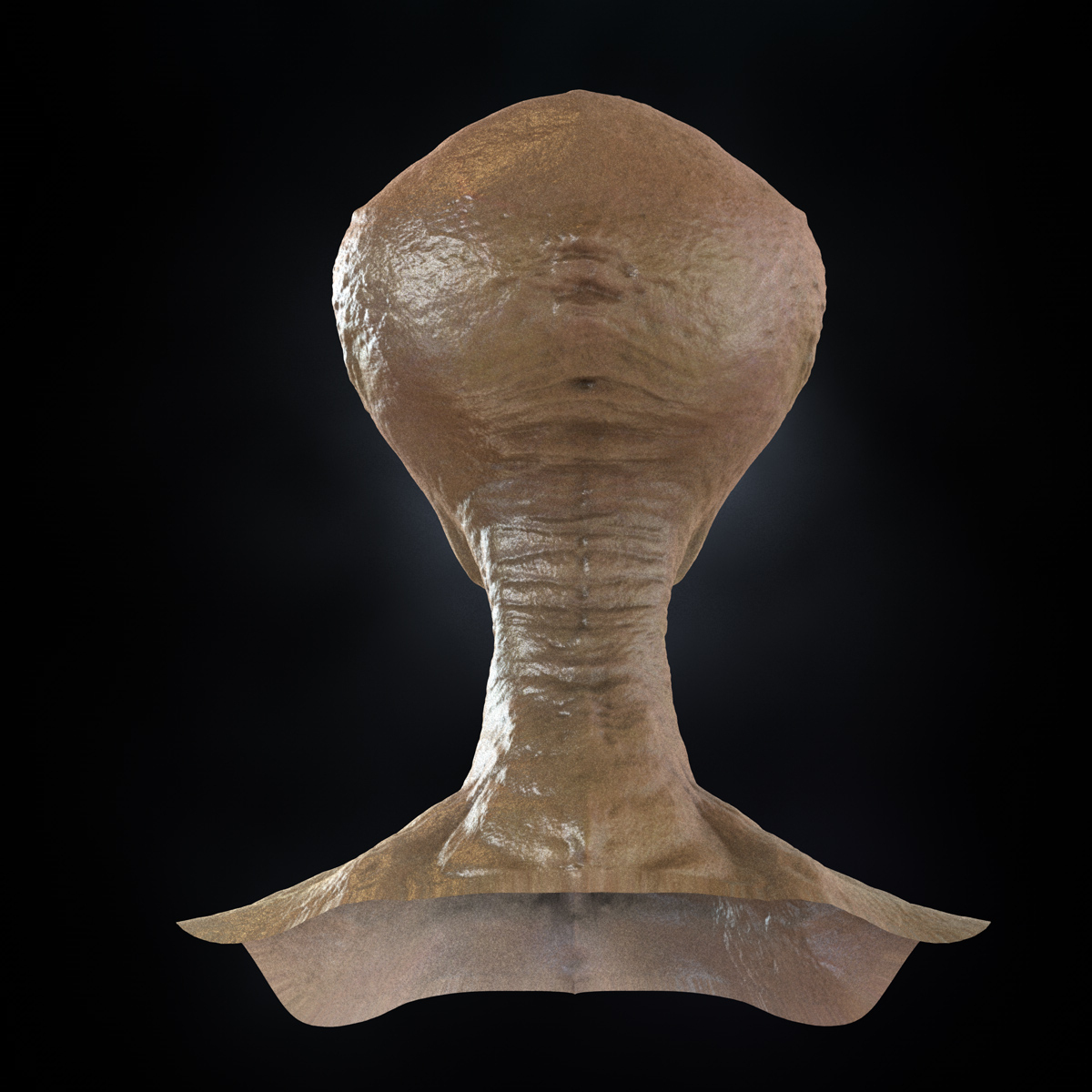 3D ZBrush alien bust humanoid