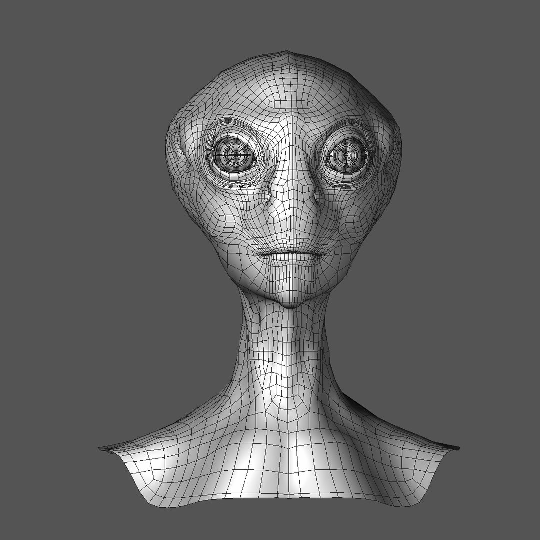 Alien Bust 3D - TurboSquid 698213