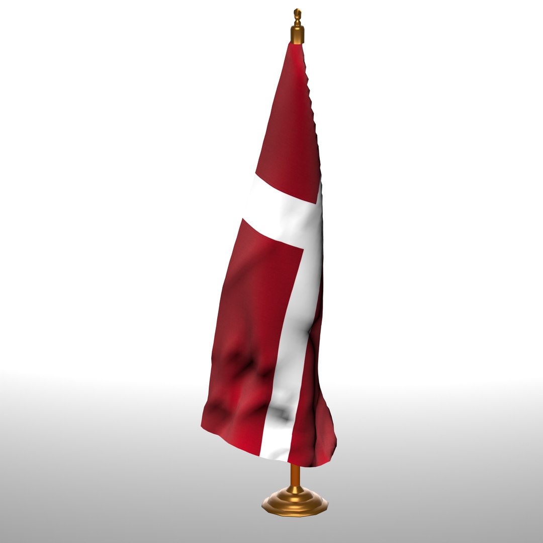 Denmark Table Flag T Model - TurboSquid 2282041
