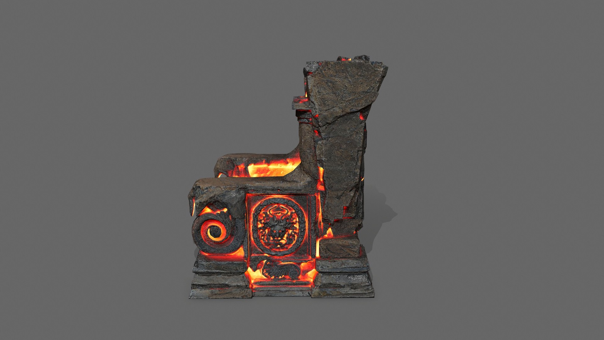 Lava Throne 3D - TurboSquid 2452443