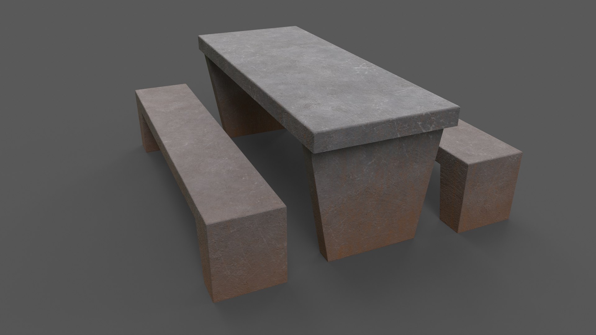 PBR Concrete Picnic Table A 3D - TurboSquid 1888542