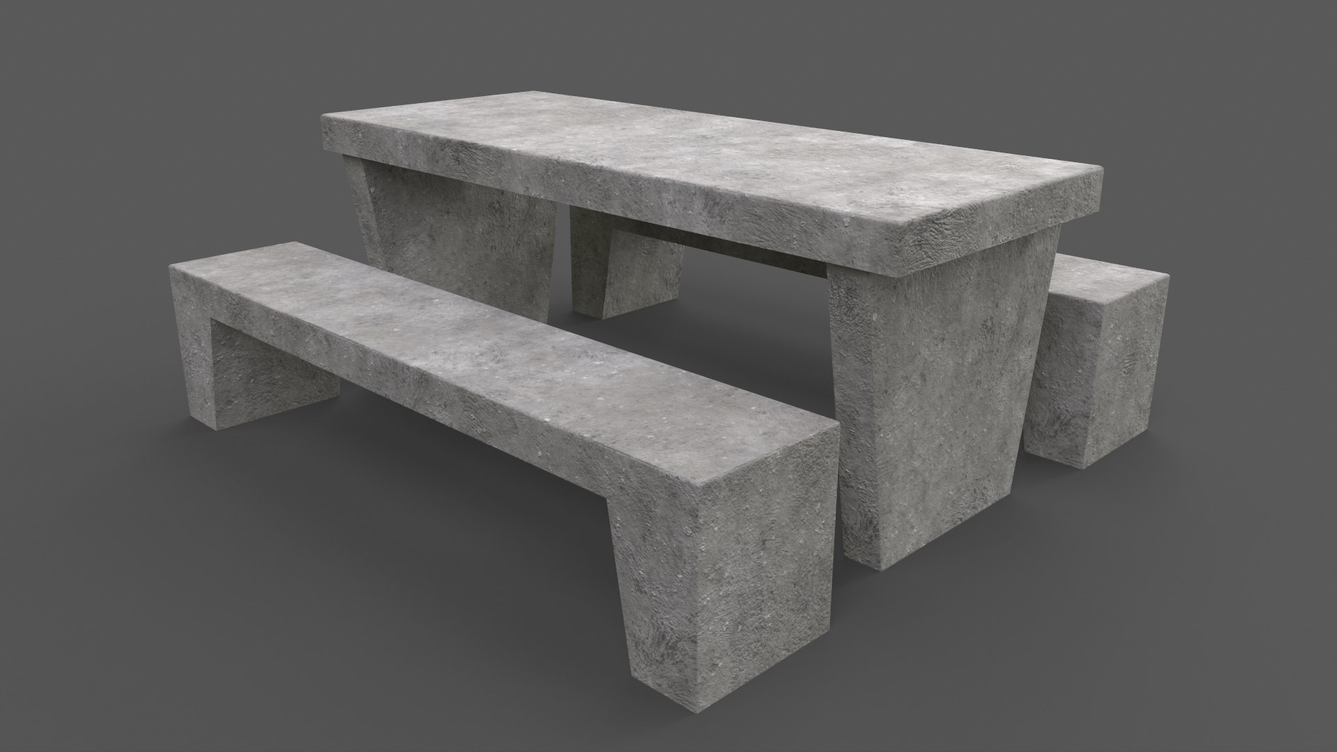 PBR Concrete Picnic Table A 3D - TurboSquid 1888542