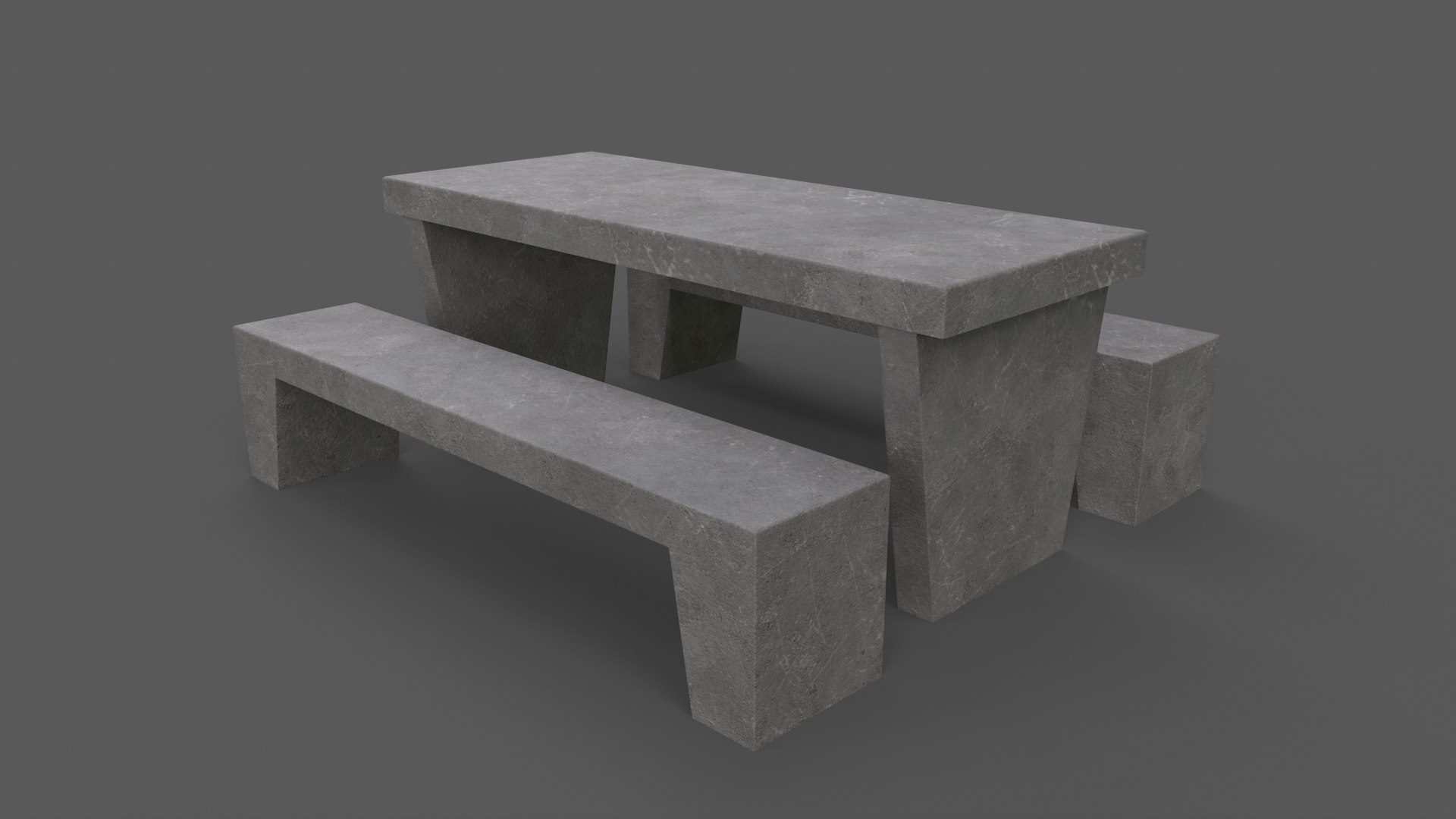 PBR Concrete Picnic Table A 3D - TurboSquid 1888542