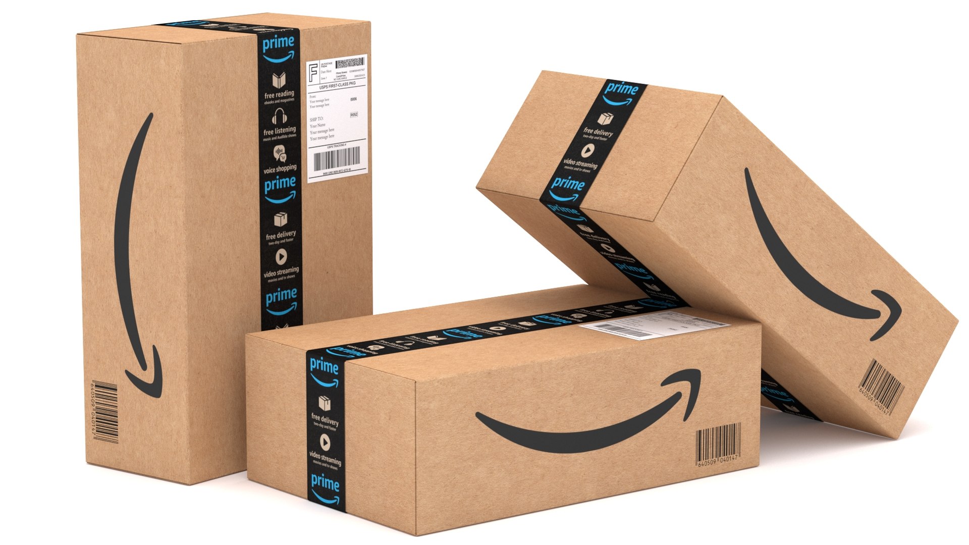 Cardboard Box Amazon 3D Model - TurboSquid 1991812