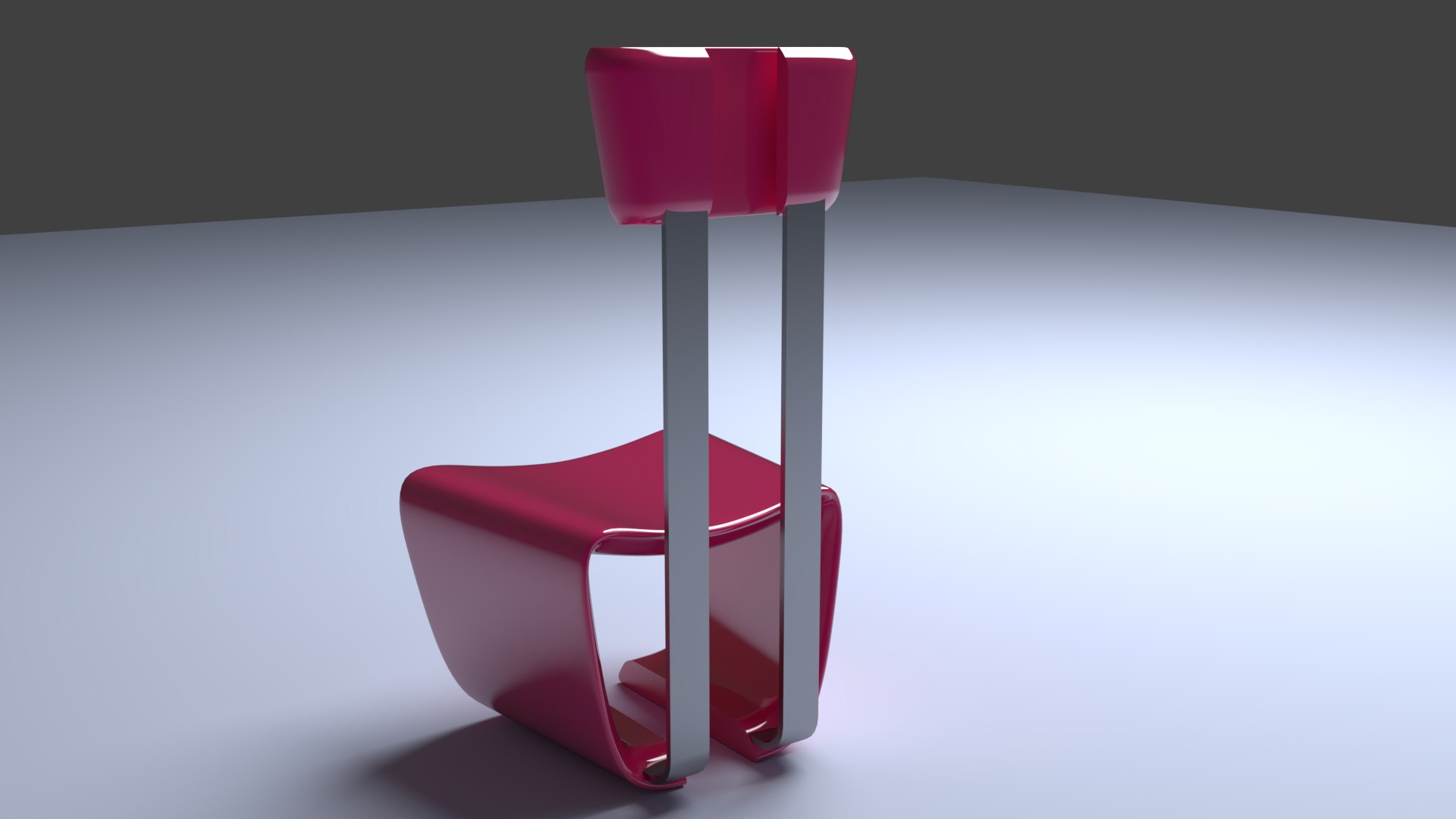 3D The Link Chair Chiny Fiberglass And Chrome 3D Model Model ...