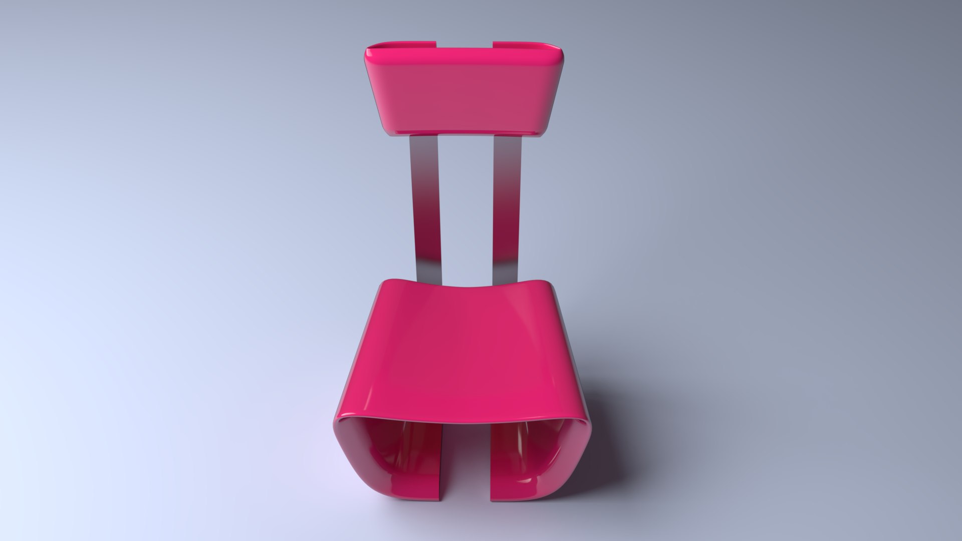 3D The Link Chair Chiny Fiberglass And Chrome 3D Model Model ...