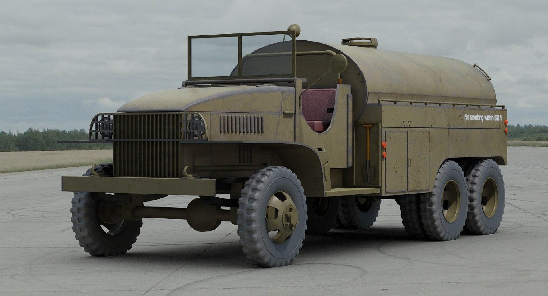 ww2 gmc 353 airfield 3d max