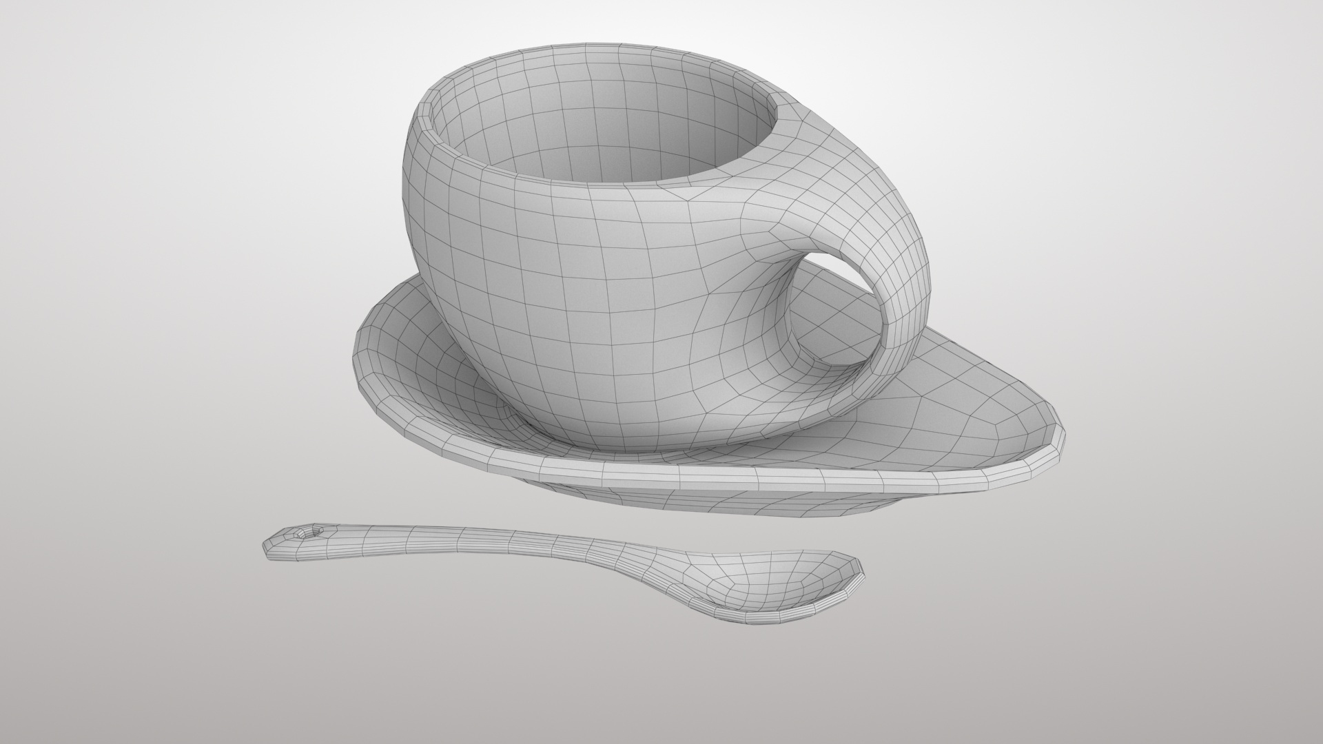 Coffee Cup 02v With Spoon PBR 3D Model - TurboSquid 1973099