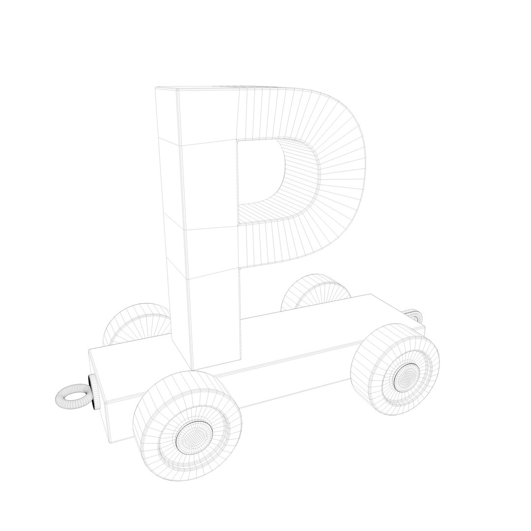 Letter car 3D model - TurboSquid 1559878
