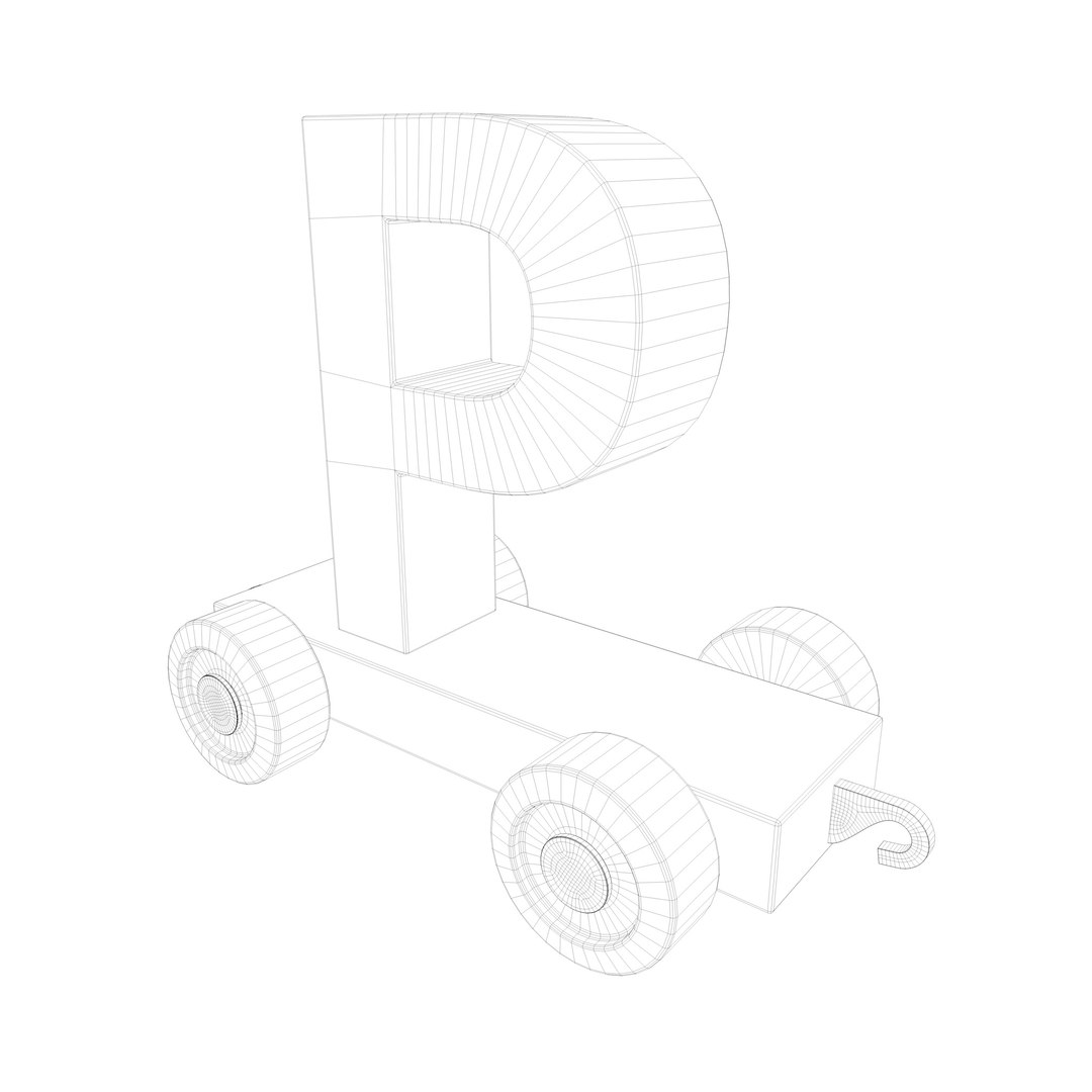 Letter car 3D model - TurboSquid 1559878