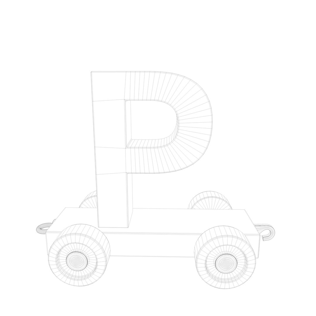 Letter car 3D model - TurboSquid 1559878