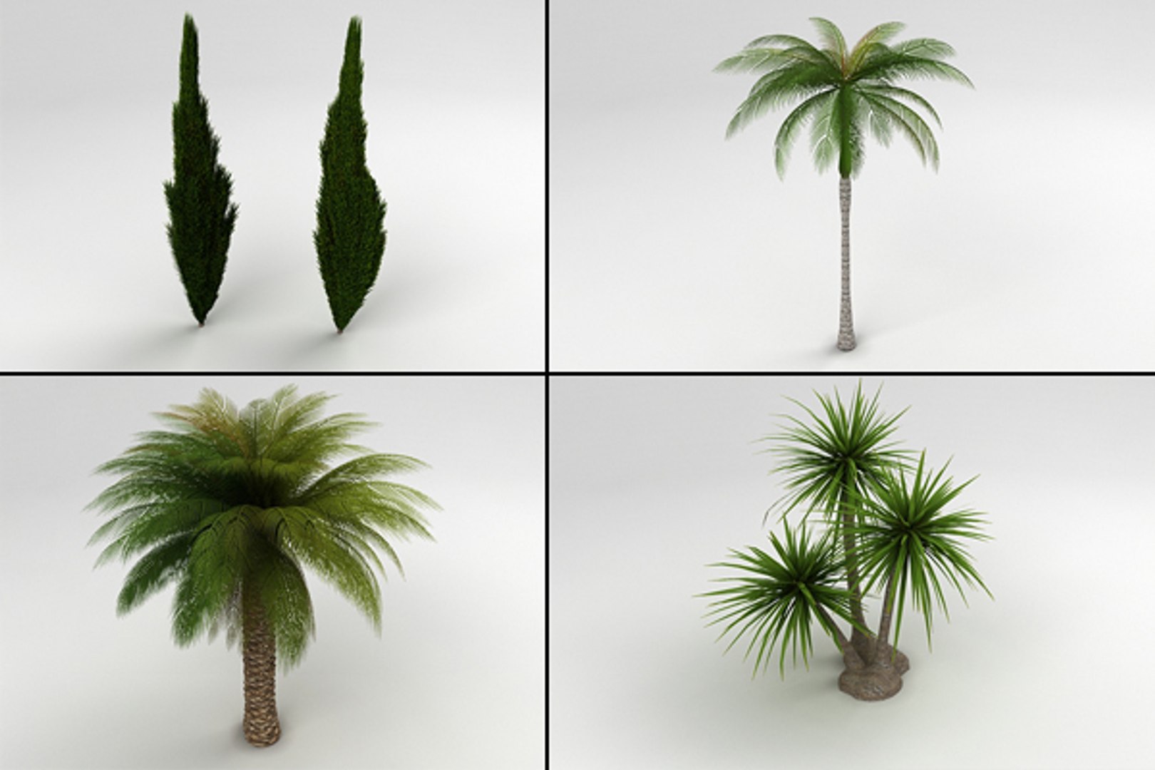 Plants Trees Garden 3ds