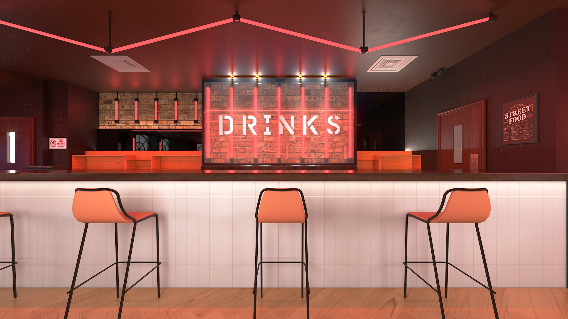 Interior Of An Empty Bar Model - TurboSquid 2316239