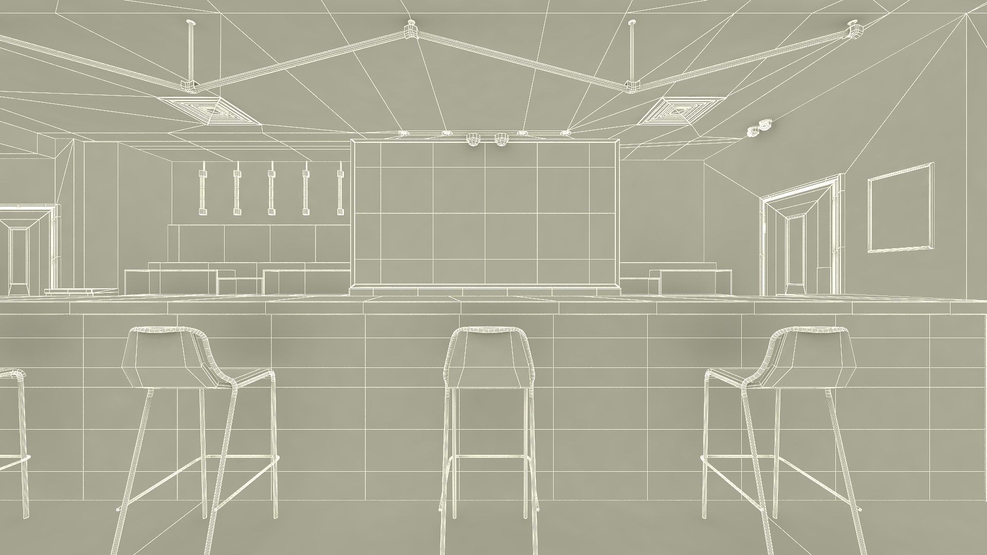Interior Of An Empty Bar Model - TurboSquid 2316239