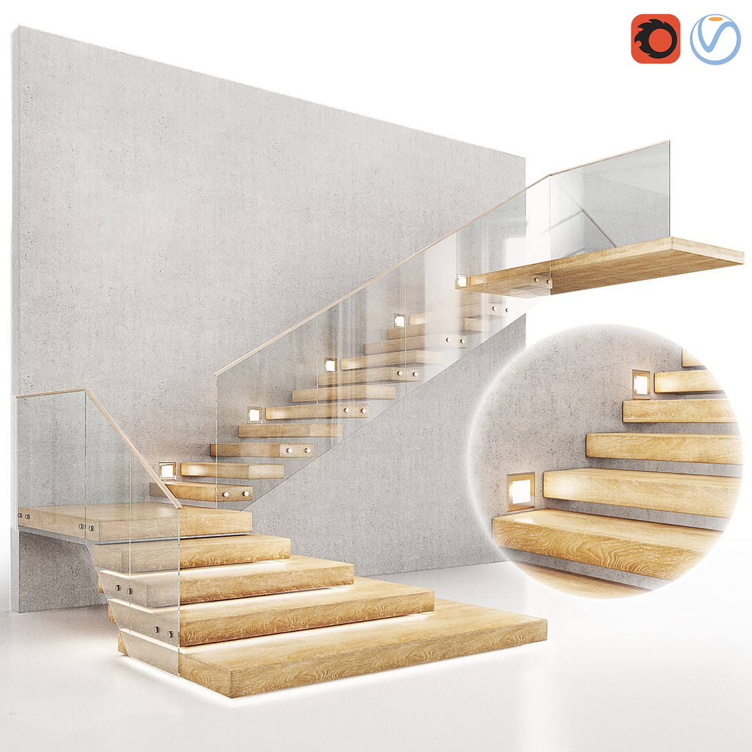 3D Stairs 01 - TurboSquid 2118286